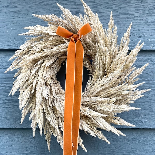 Faux Pampas Wreath - Etsy