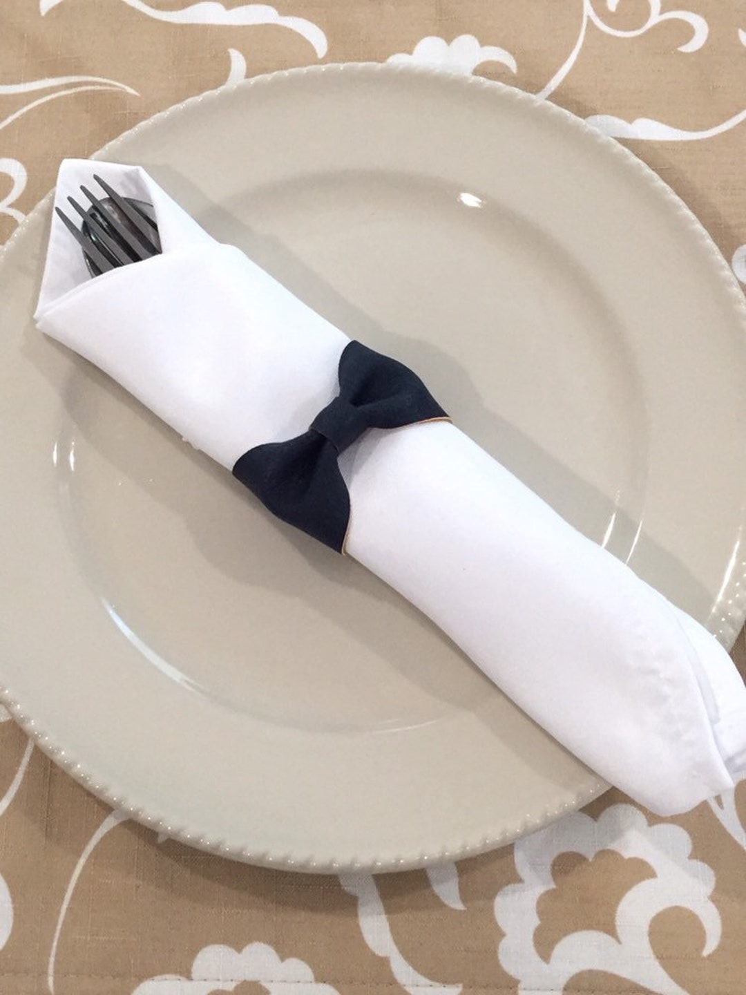 Faux Leather Navy Blue Napkin Rings, Nautical Napkin Rings, Blue Fall ...
