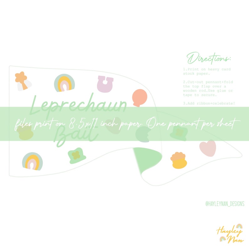 Printable St Patricks Day Pennants DIY St Patricks Day Leprechaun Bait ...