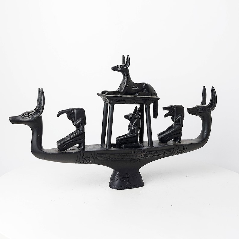 Handmade Basalt Stone Funerary Boat - Ancient Egyptian Burial Ritual ...