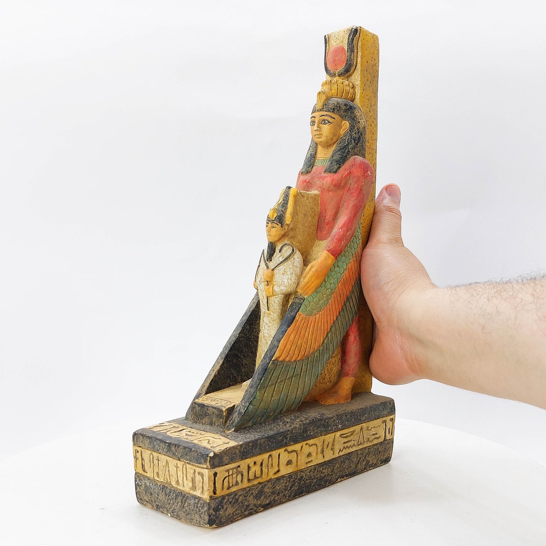 Isis Protecting Osiris Statue Replica - Handcrafted Ancient Egyptian ...