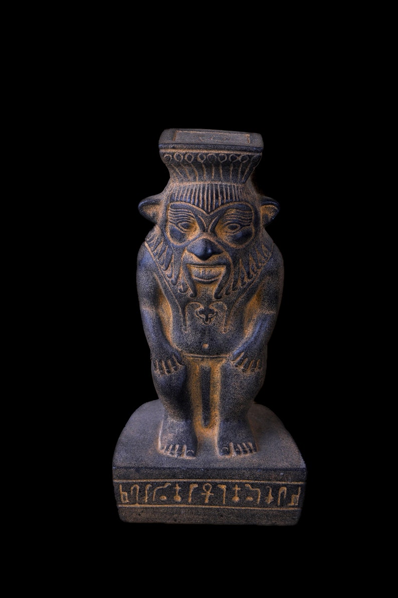 Rare Egyptian God Bes Statue the Protector of Households - Etsy