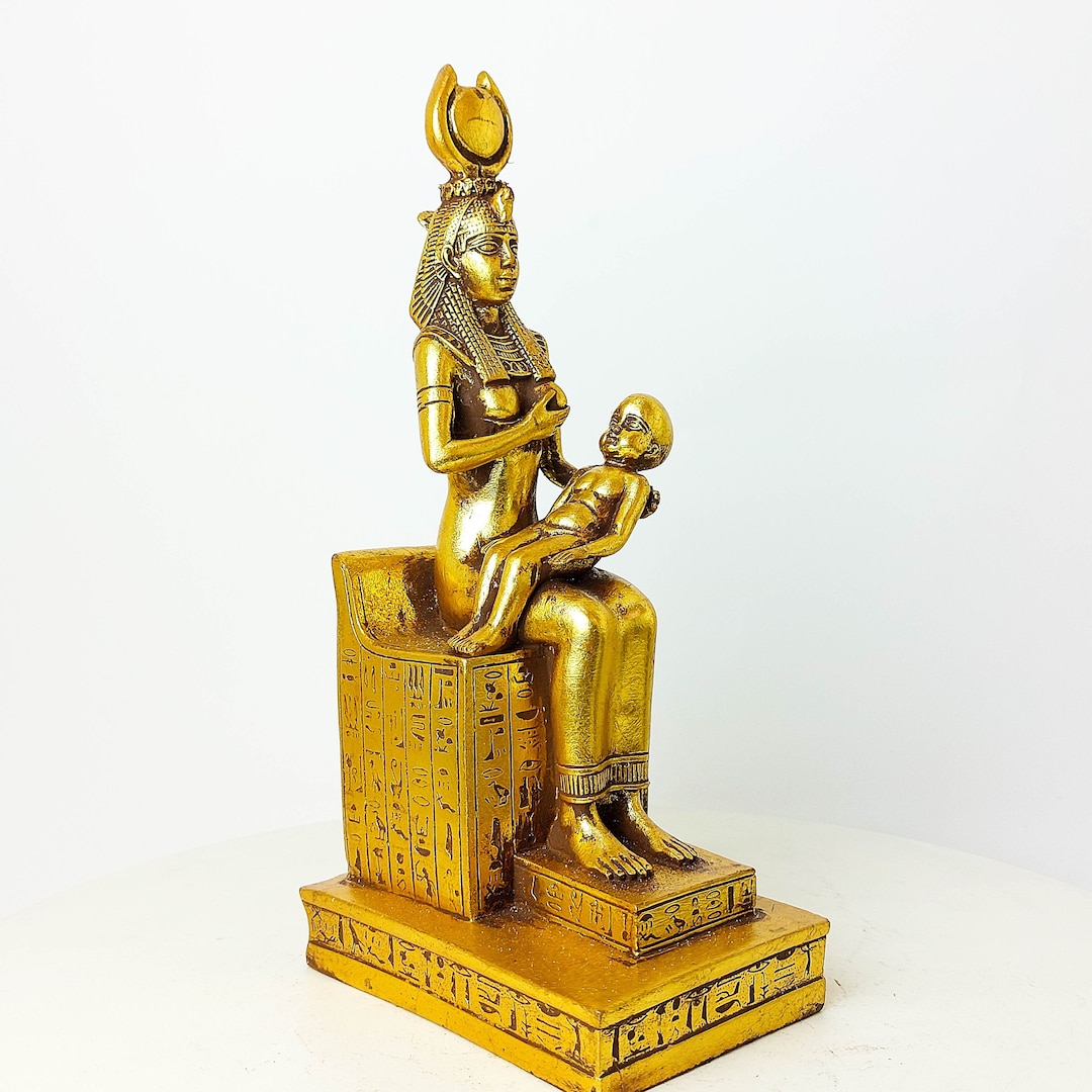 Goddess Isis Nursing Horus as Child Statue - Perfect Handmade Replica ...