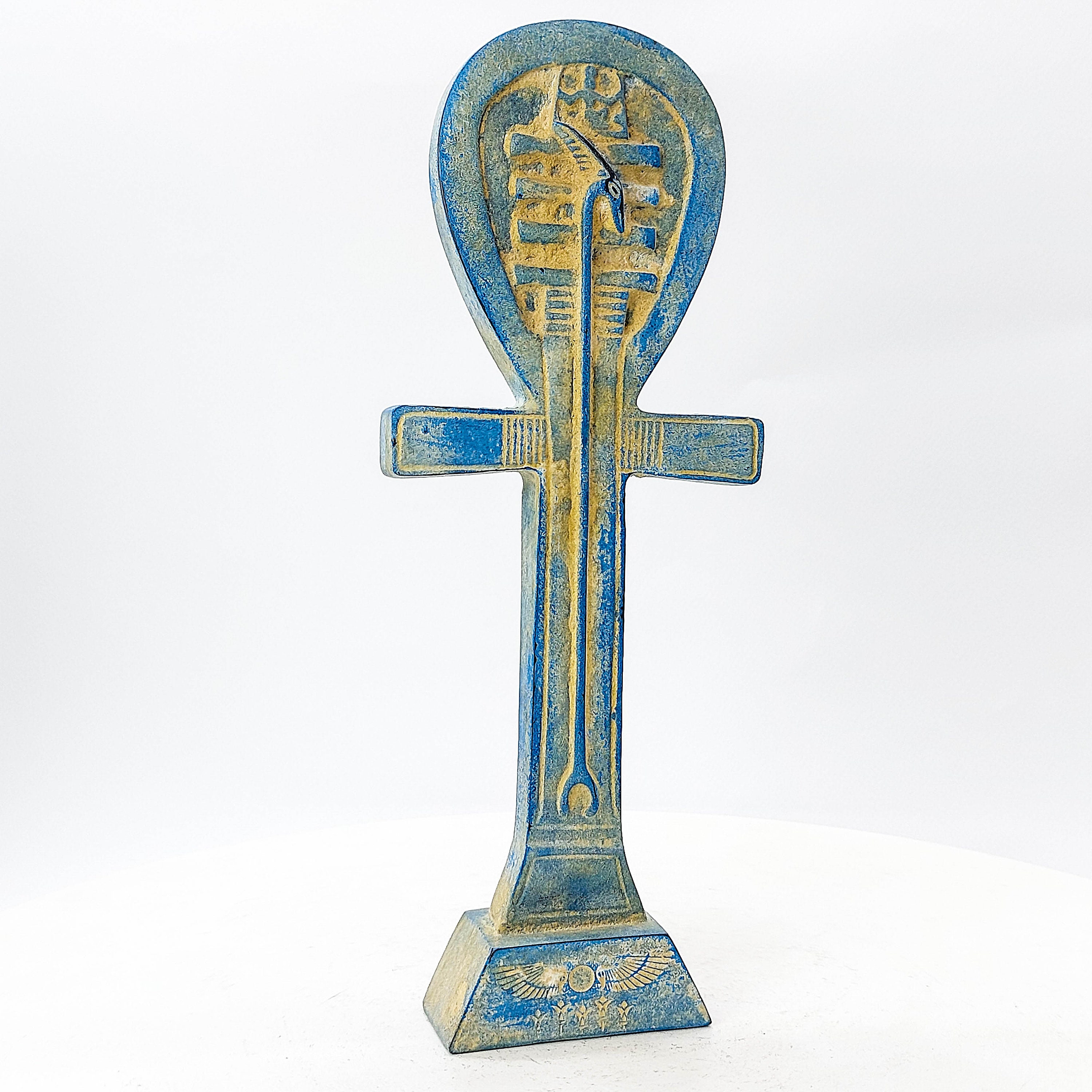 Handmade Blue Ankh With Djed Symbol Ancient Egyptian Inspired Home ...
