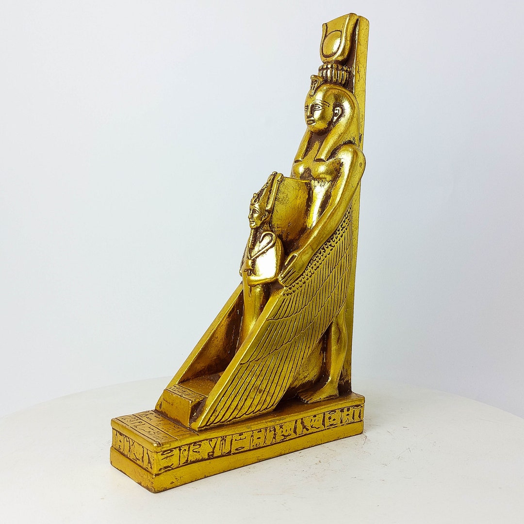 Statue of Isis Protecting Osiris Handmade Replica - Ancient Egyptian ...