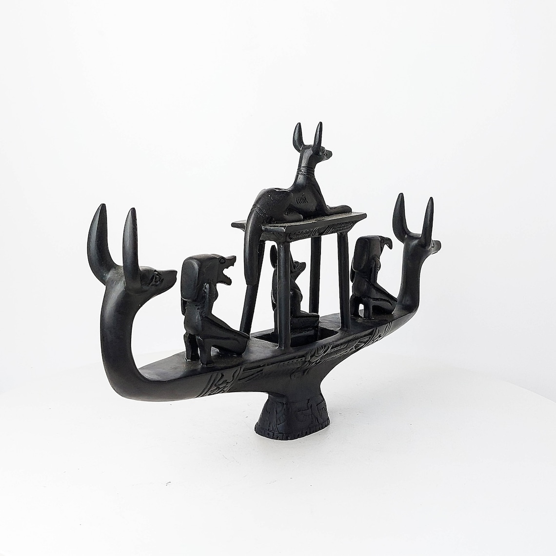 Handmade Basalt Stone Funerary Boat - Ancient Egyptian Burial Ritual ...