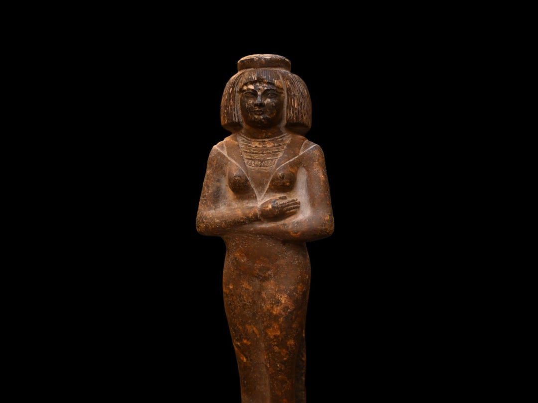 Egyptian Queen Tiye Granite Statue - Hand Carved the Great Royal Wife ...