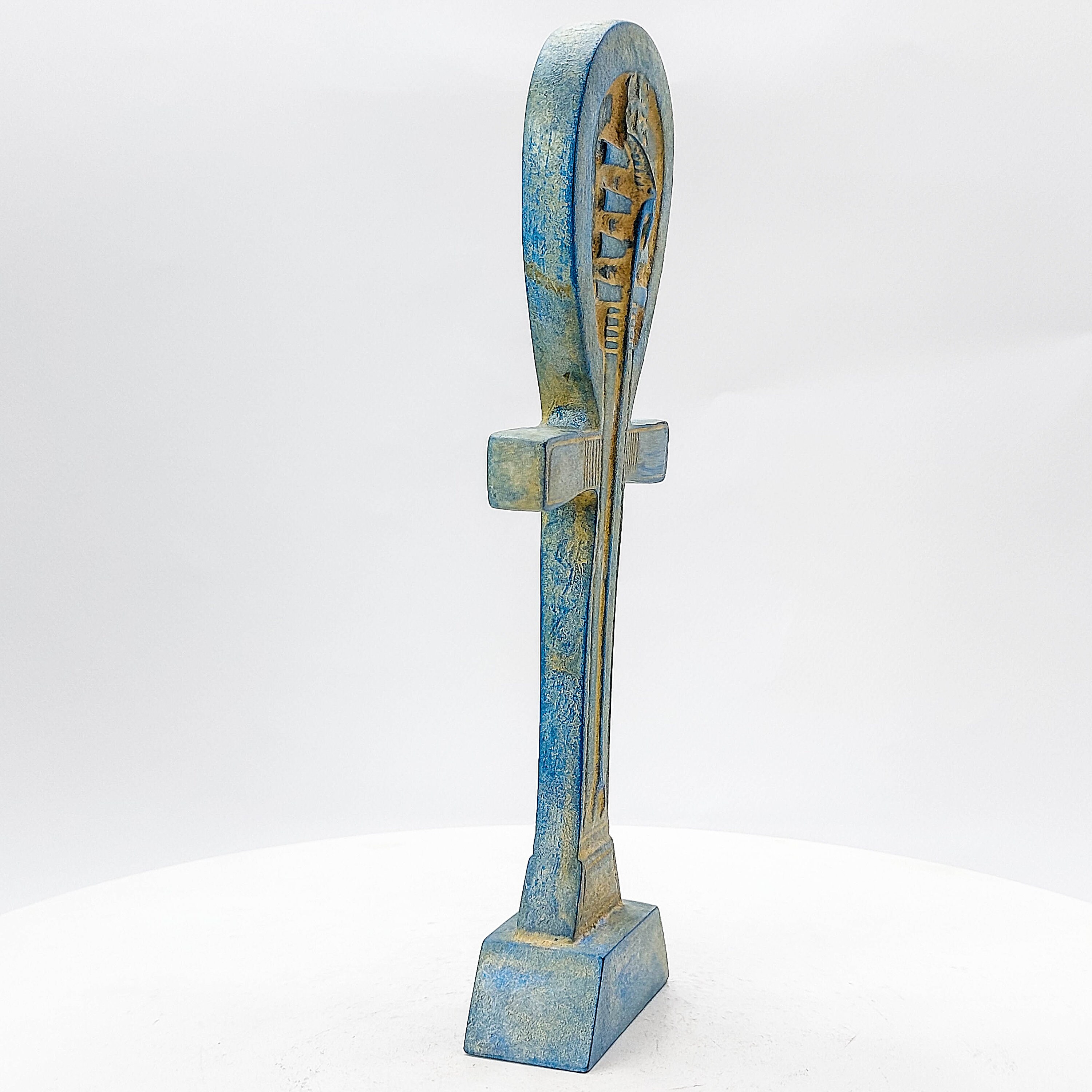 Handmade Blue Ankh With Djed Symbol Ancient Egyptian Inspired Home ...