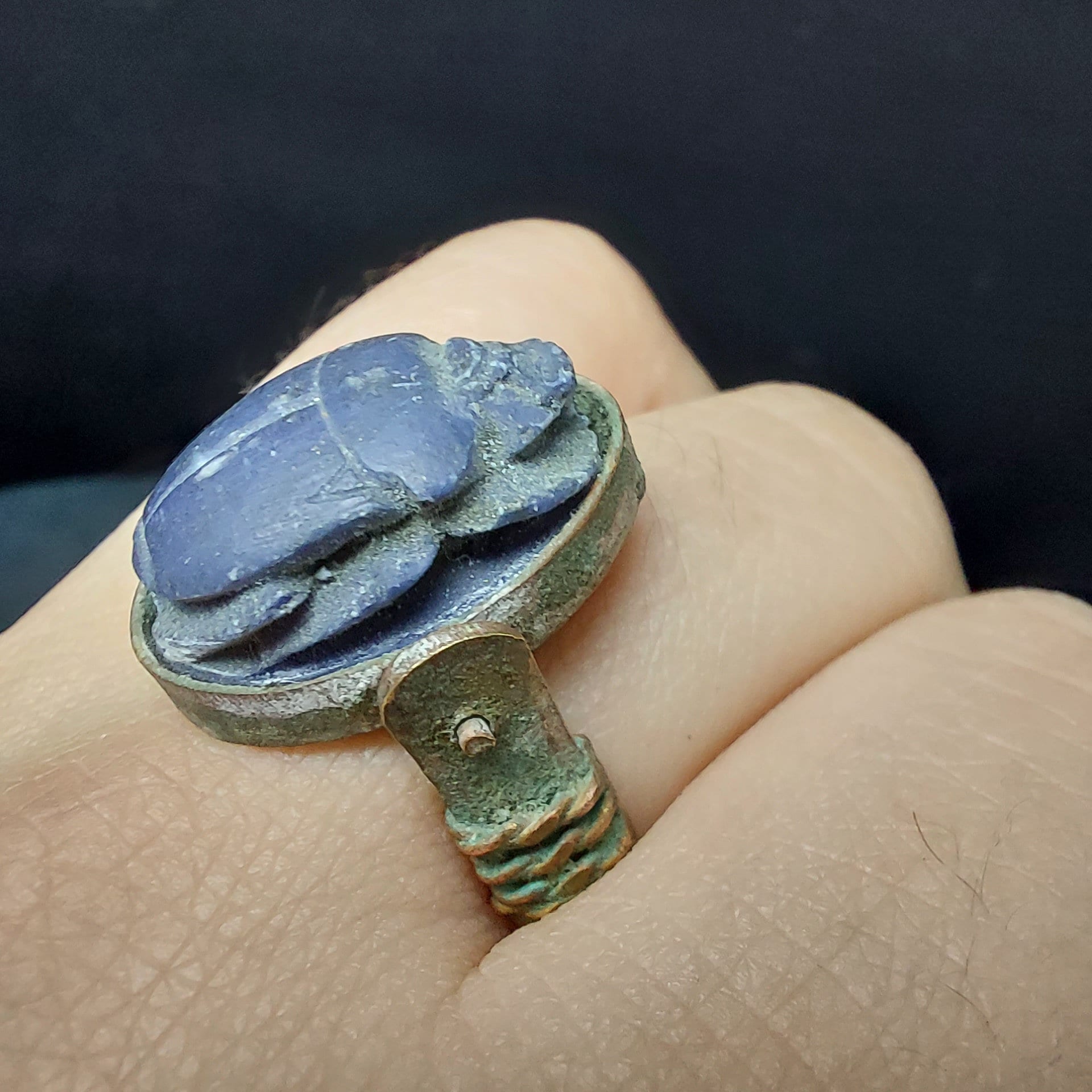 Rare Vintage Scarab Finger Swivel Ring - Unique Handmade Replica of ...
