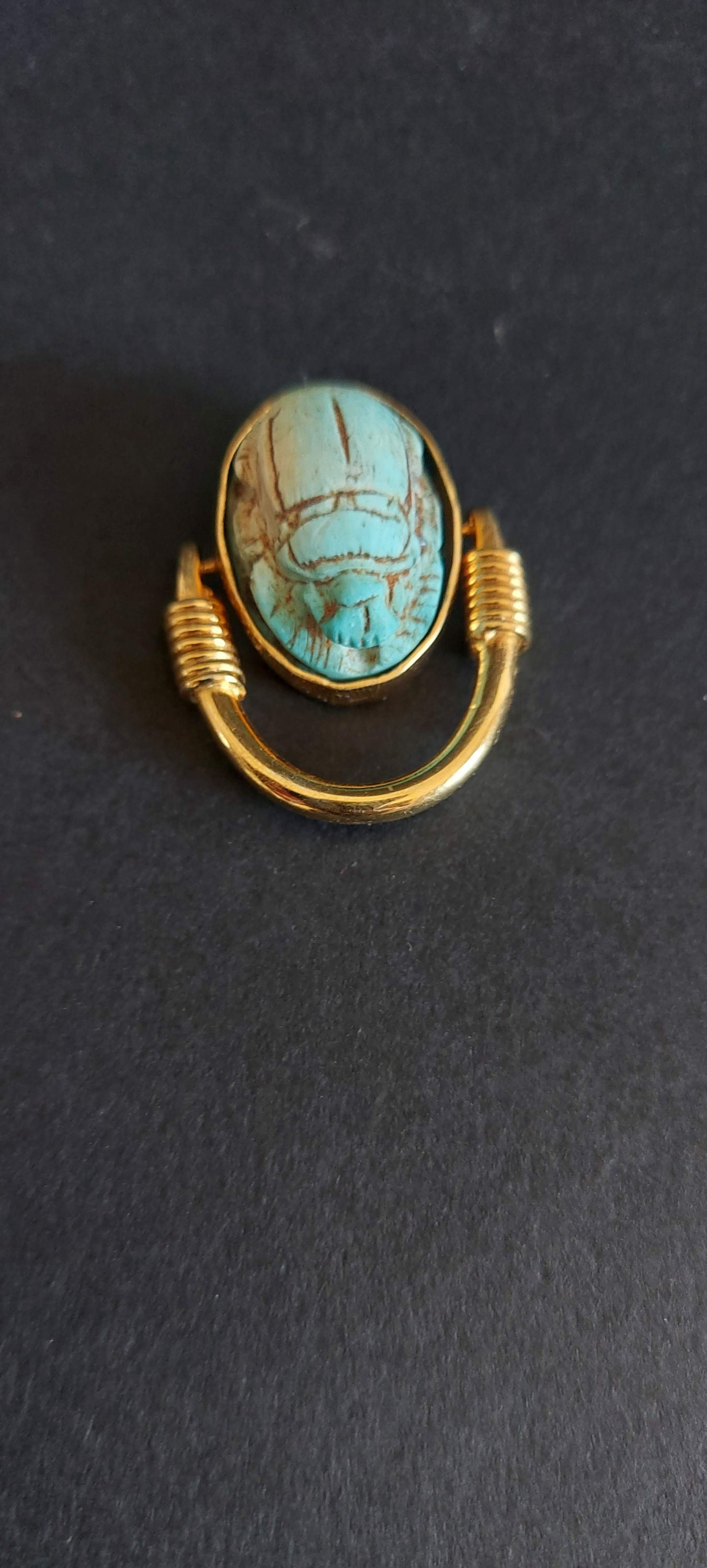 Rare Vintage Scarab Finger Swivel Ring 3 Colors Available - Unique ...