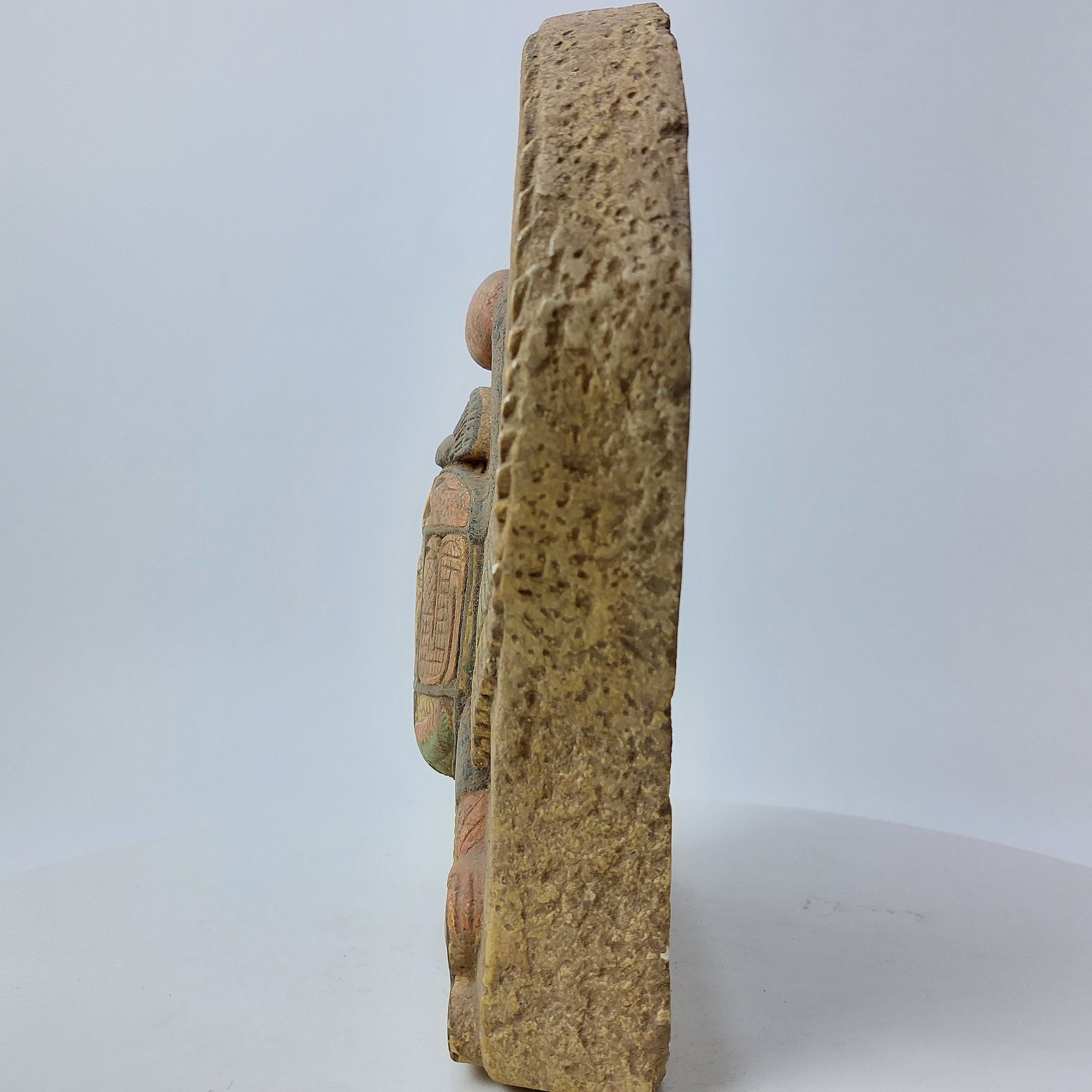 Handmade Stele/wall Relief of Sun Gods Emerged (ra & Khepri) as Falcon ...