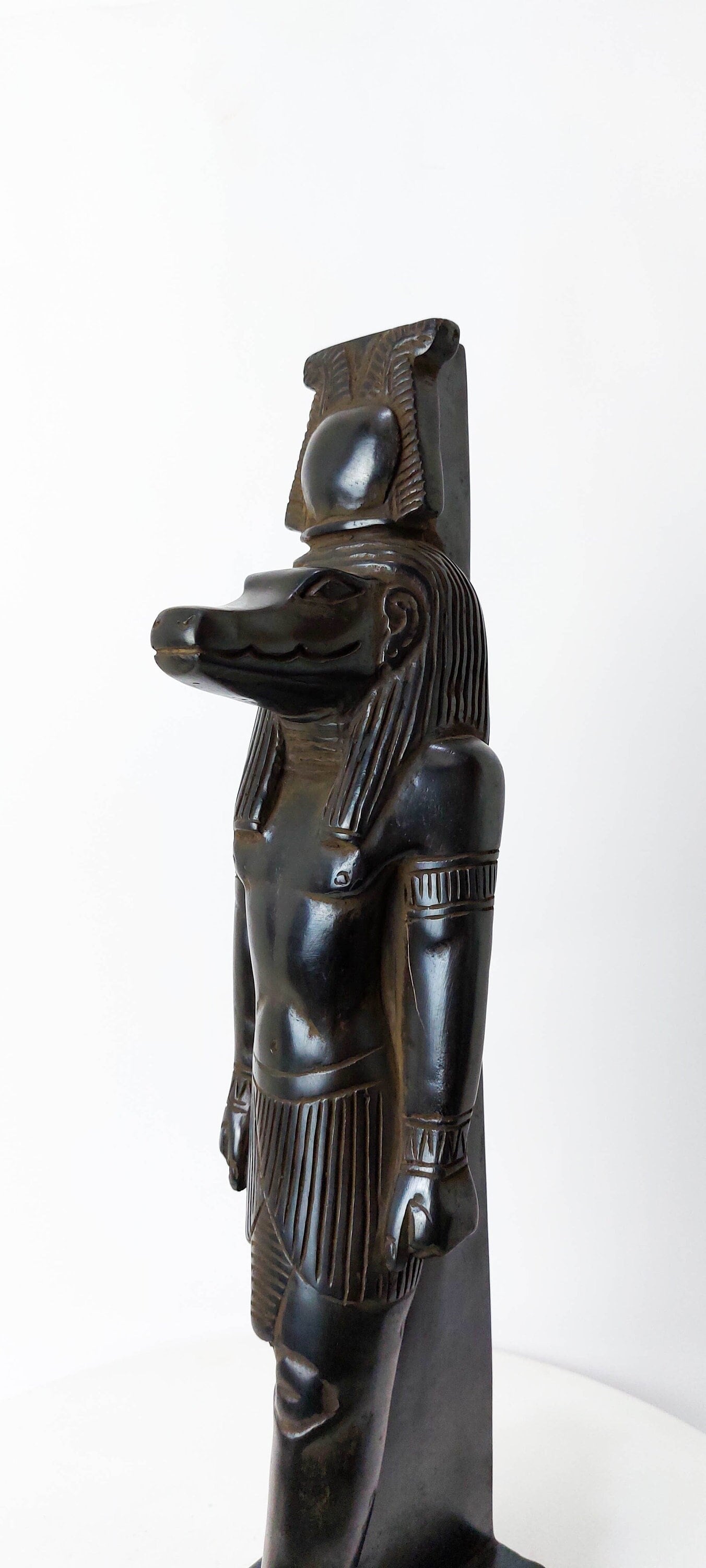 Handmade Sobek Statue From Black Basalt Stone Ancient Egyptian God of ...