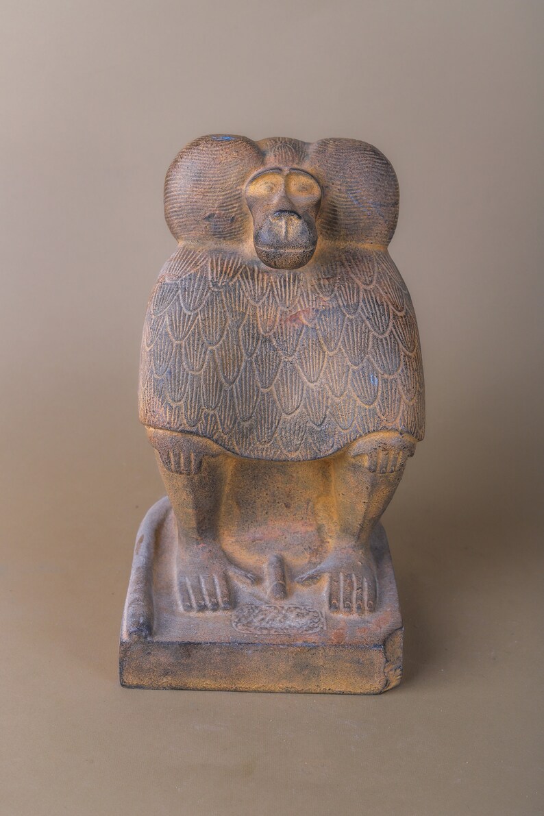 Thoth Baboon Statue Egyptian Moon God of Magic Wisdom & - Etsy