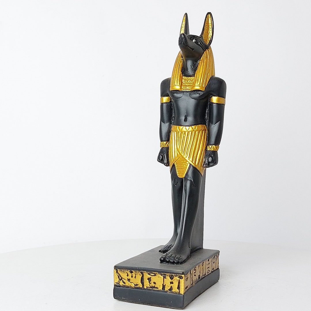 Handmade Black & Gold Anubis Statue Perfect for Ancient Egyptian ...