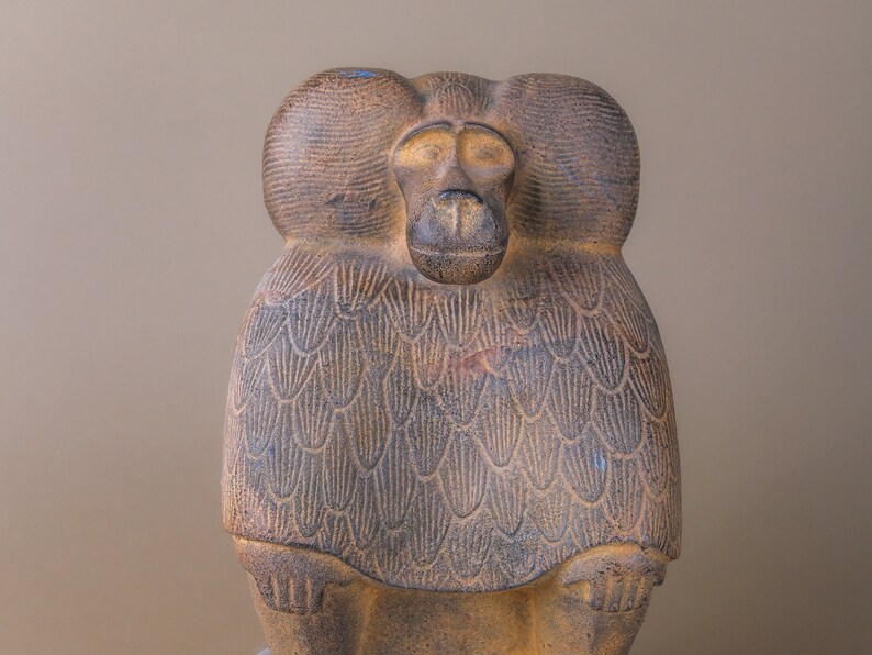Thoth Baboon Statue Egyptian Moon God of Magic Wisdom & - Etsy