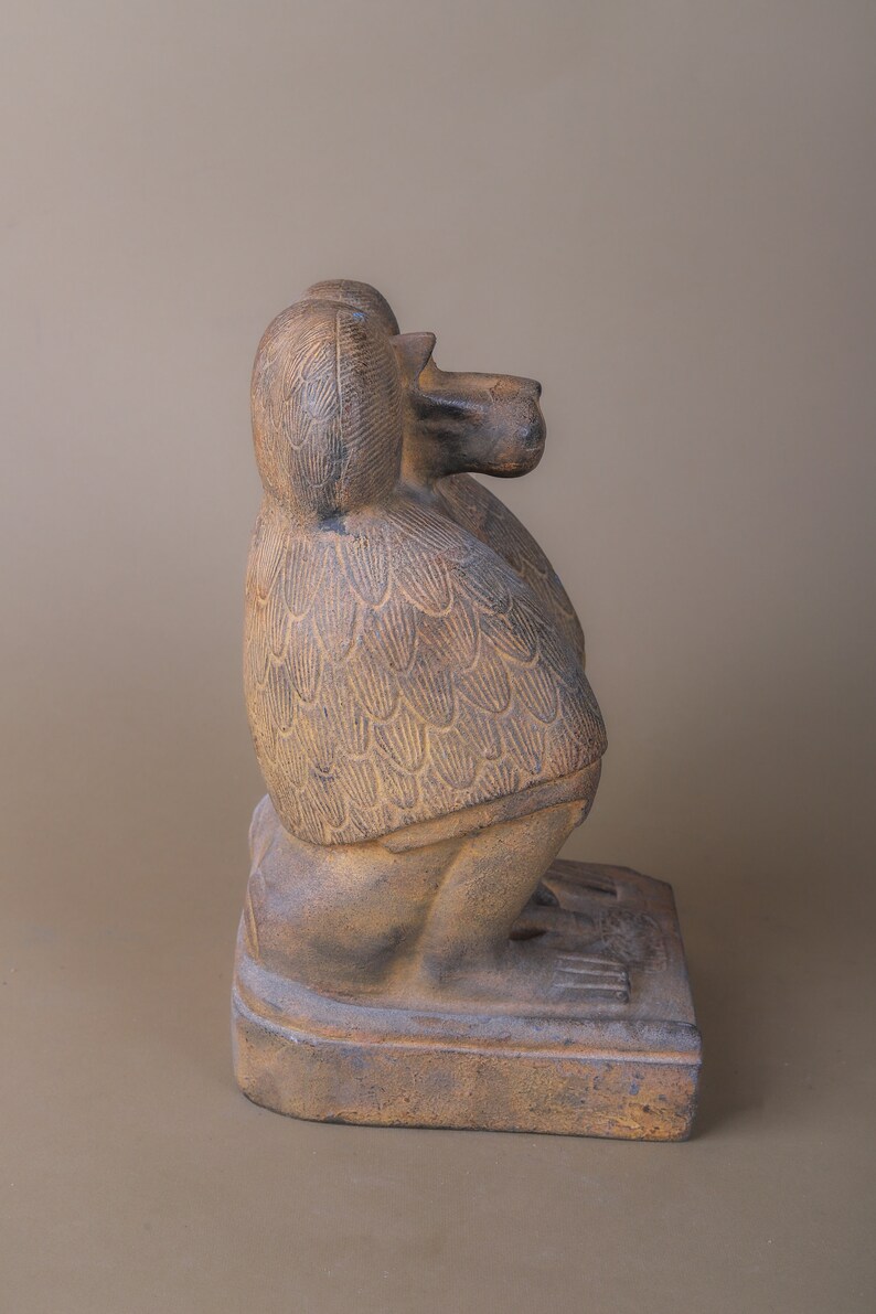 Thoth Baboon Statue Egyptian Moon God of Magic Wisdom & - Etsy