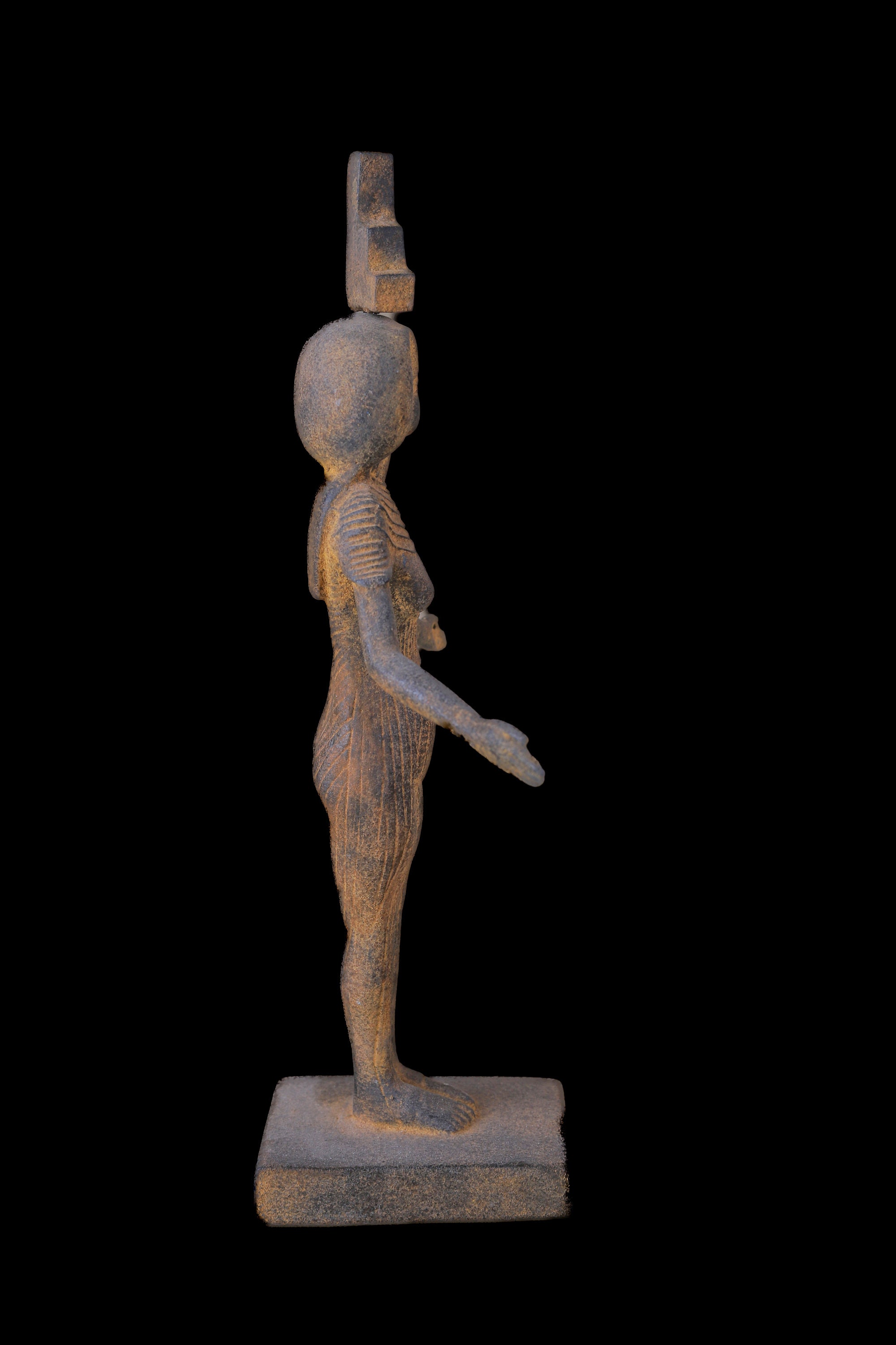 ISIS Egyptian Goddess Statue Wearing Different Crowns Egyptian Handmade ...