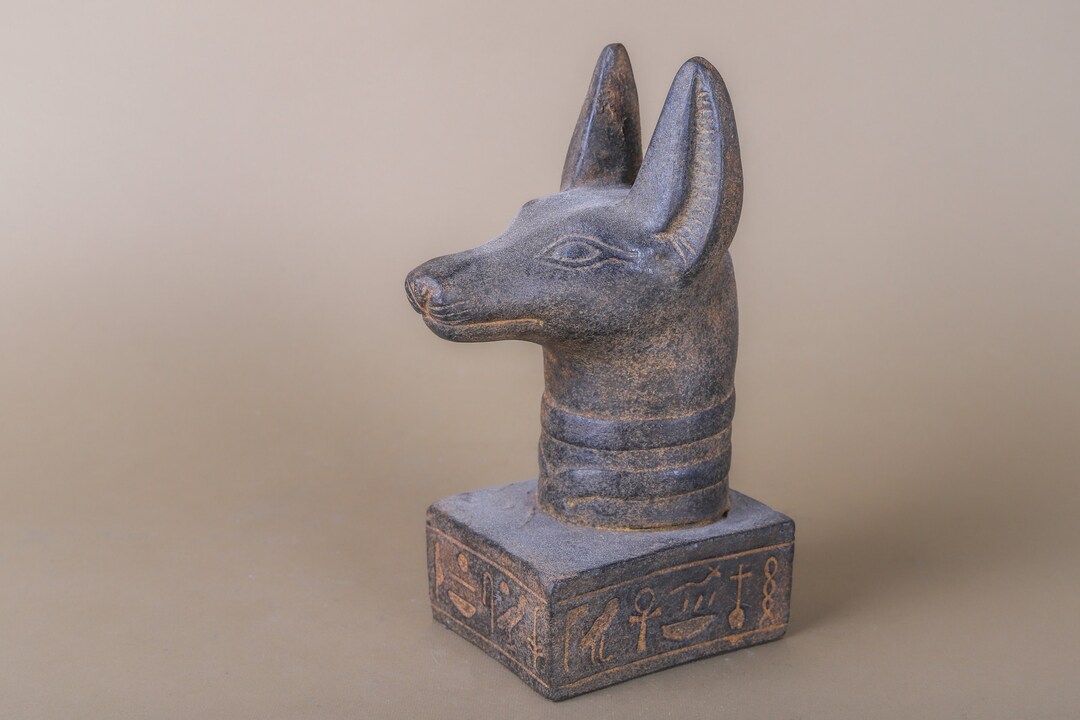 Anubis Bust Egyptian Jackal God of Underworld & the Deceased - Egyptian ...