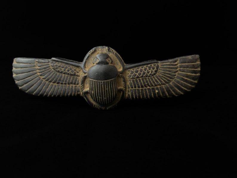 Ancient Egyptian Scarab Beetle - Winged Scarab God Khepri - Hand Carved ...