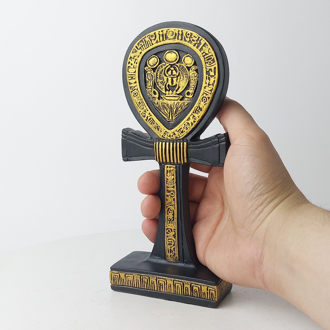 Handmade Ankh Modern Luxurious Style Black & Gold Key of Life - Etsy