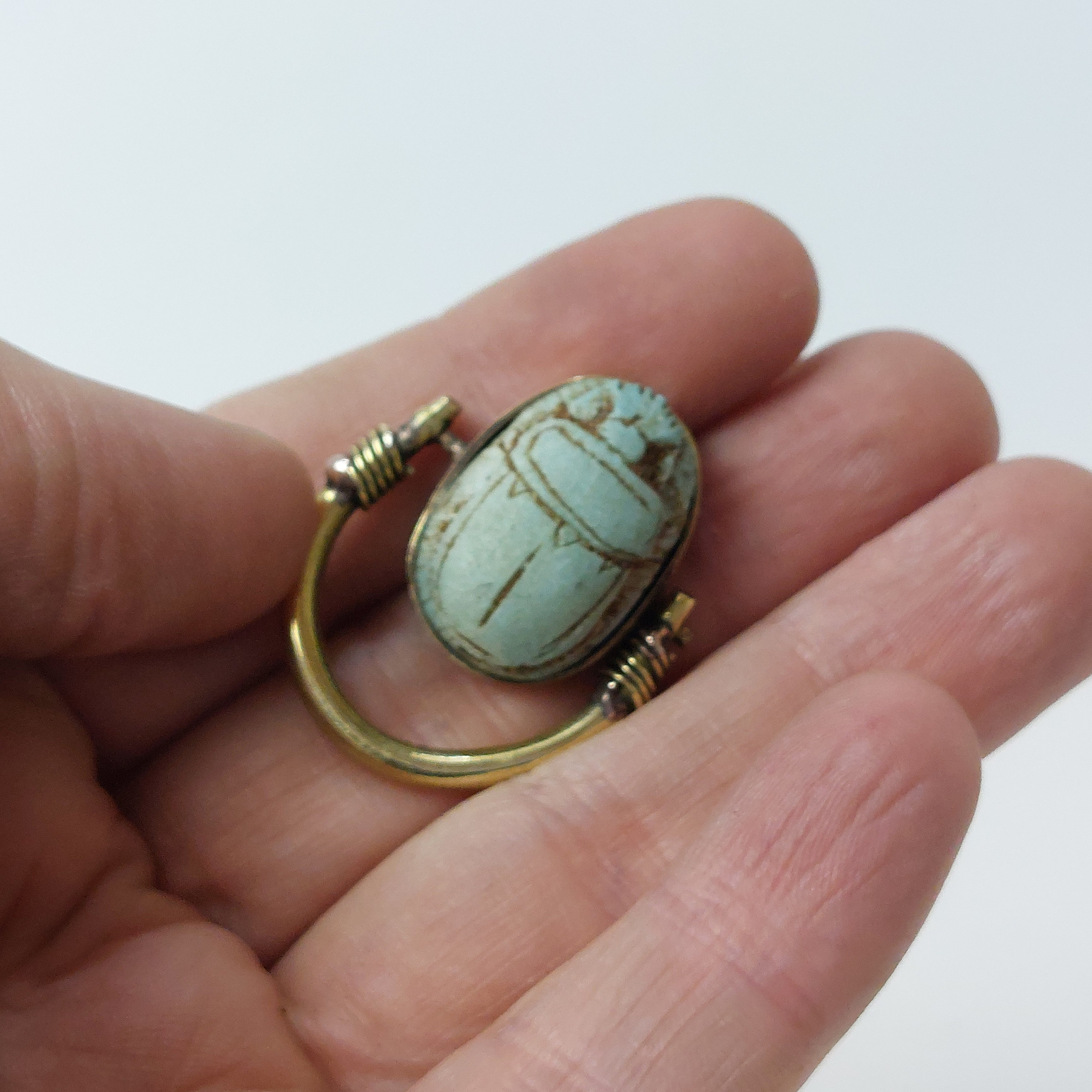 Rare Vintage Scarab Finger Swivel Ring 3 Colors Available - Unique ...