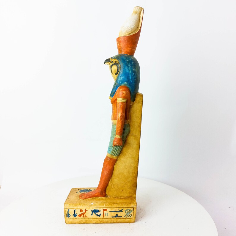 Horus Falcon Head Statue With Scarab Handmade in Egypt Ancient Egyptian ...
