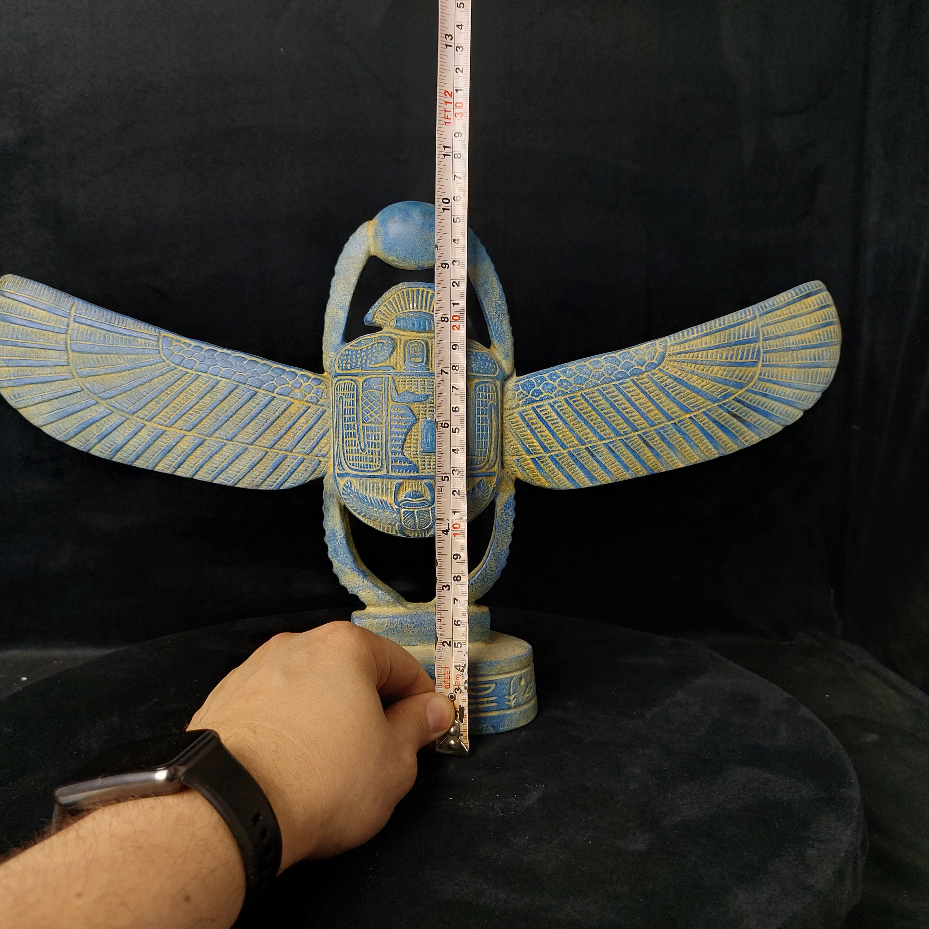 Vintage Egyptian Handmade Winged Scarab khepri Altar Statue - Etsy