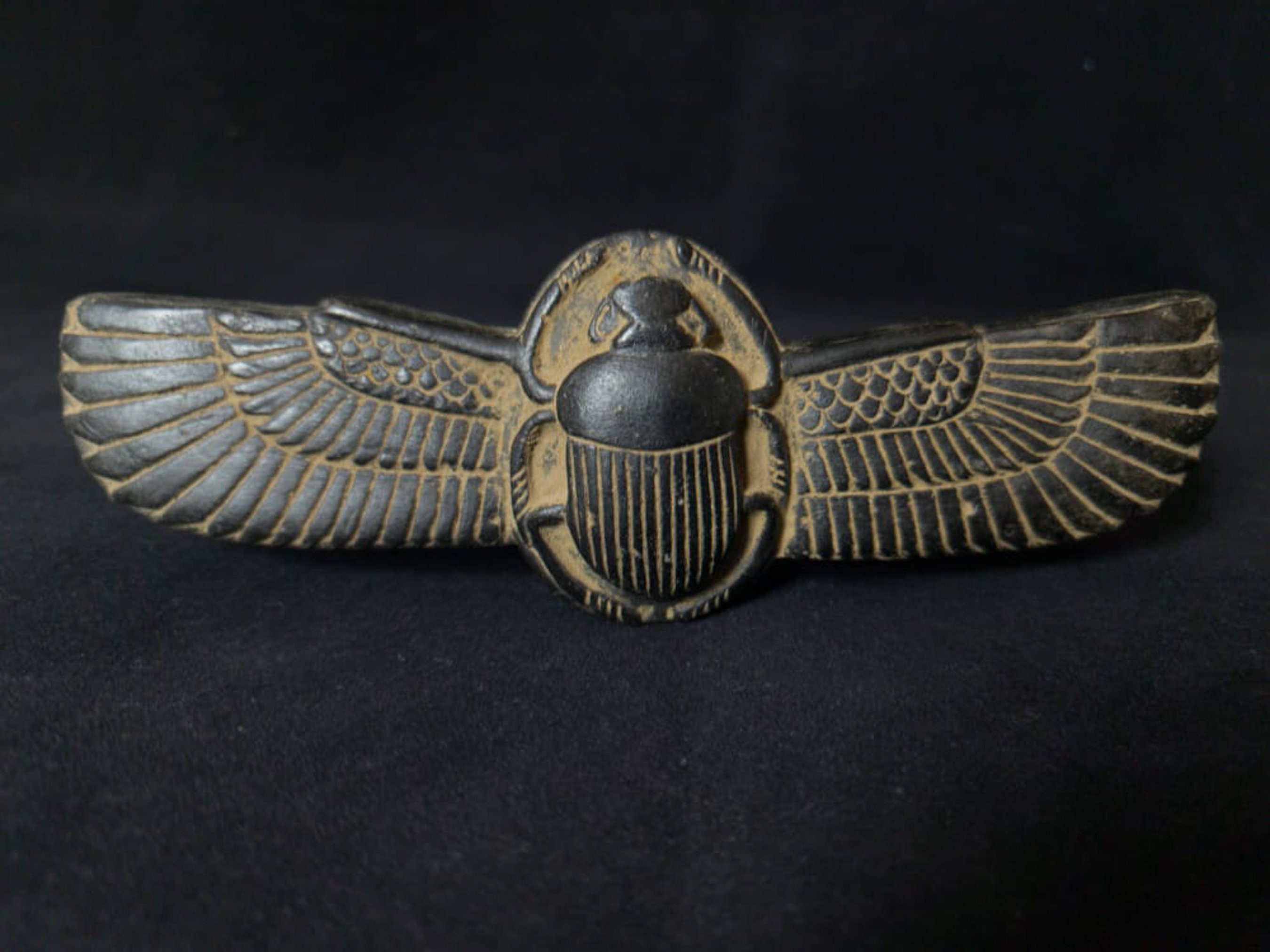 Ancient Egyptian Scarab Beetle - Winged Scarab God Khepri - Hand Carved ...