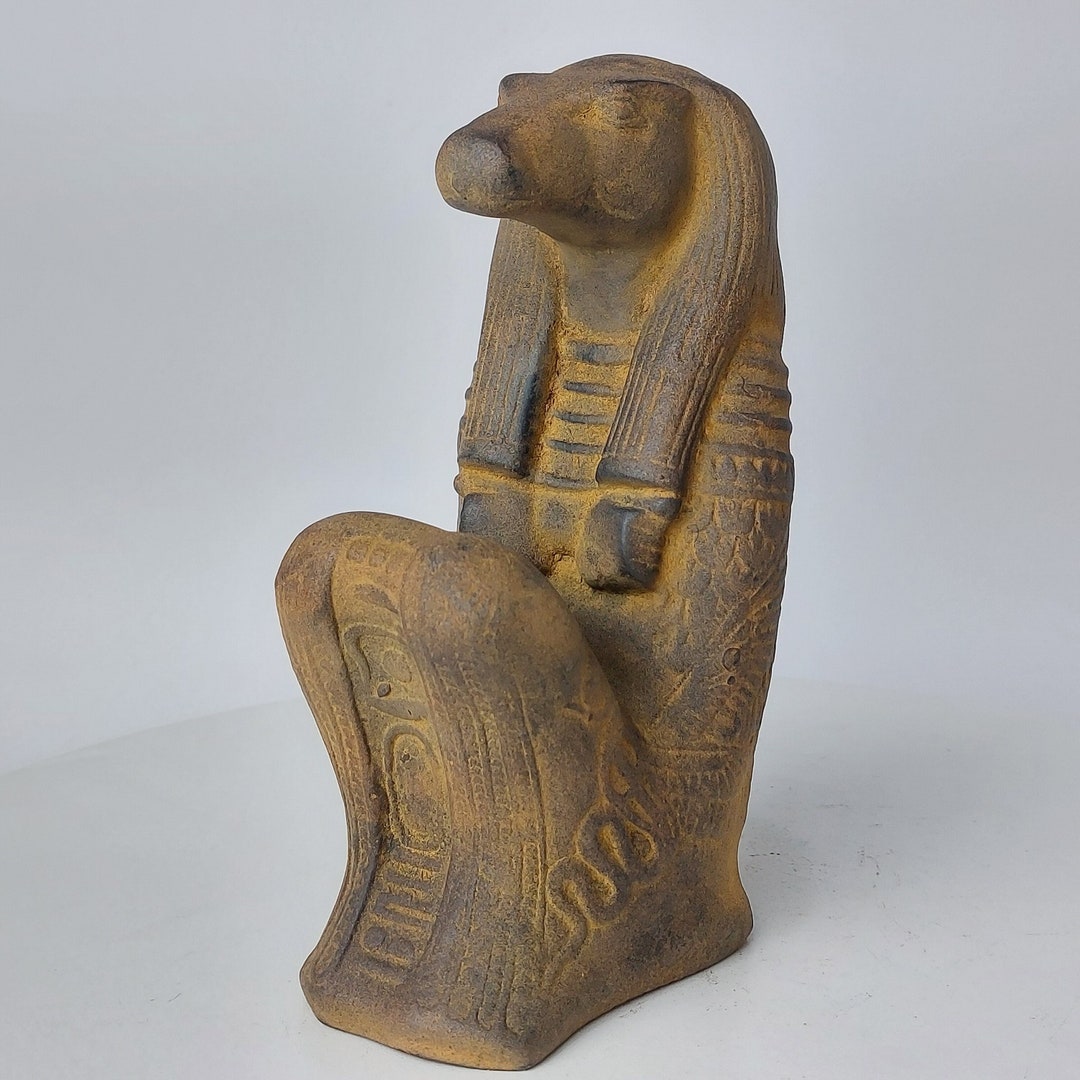 Statue of Egyptian God Sobek the Lord of the Nile - Crocodile Figure ...