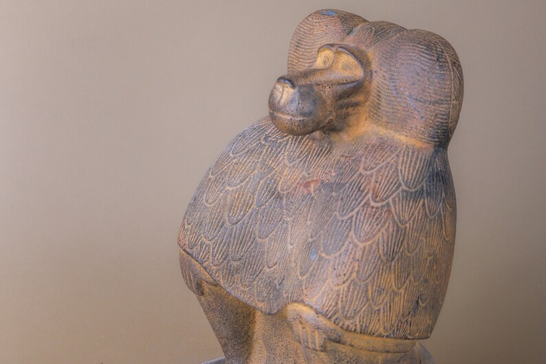 Thoth Baboon Statue Egyptian Moon God of Magic Wisdom & - Etsy