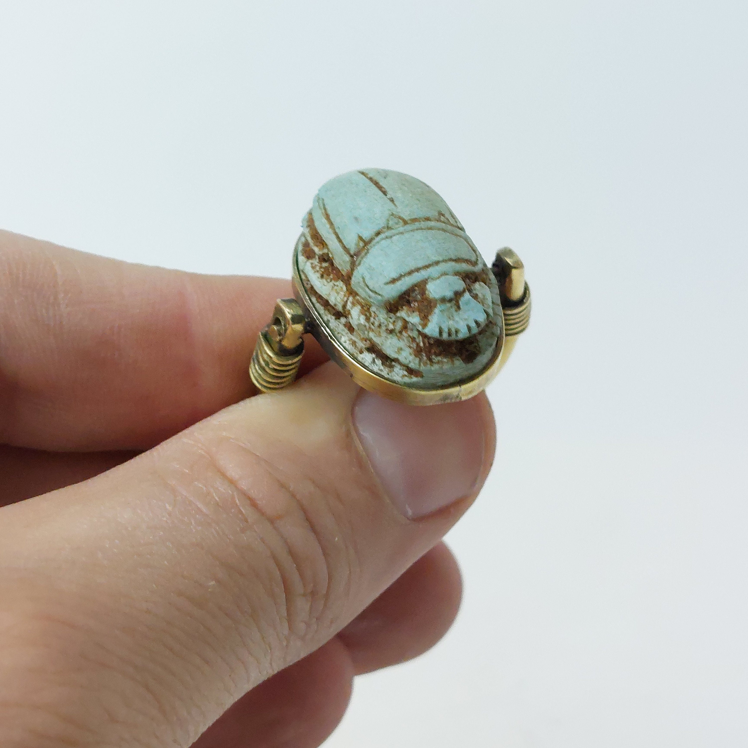 Rare Vintage Scarab Finger Swivel Ring 3 Colors Available - Unique ...