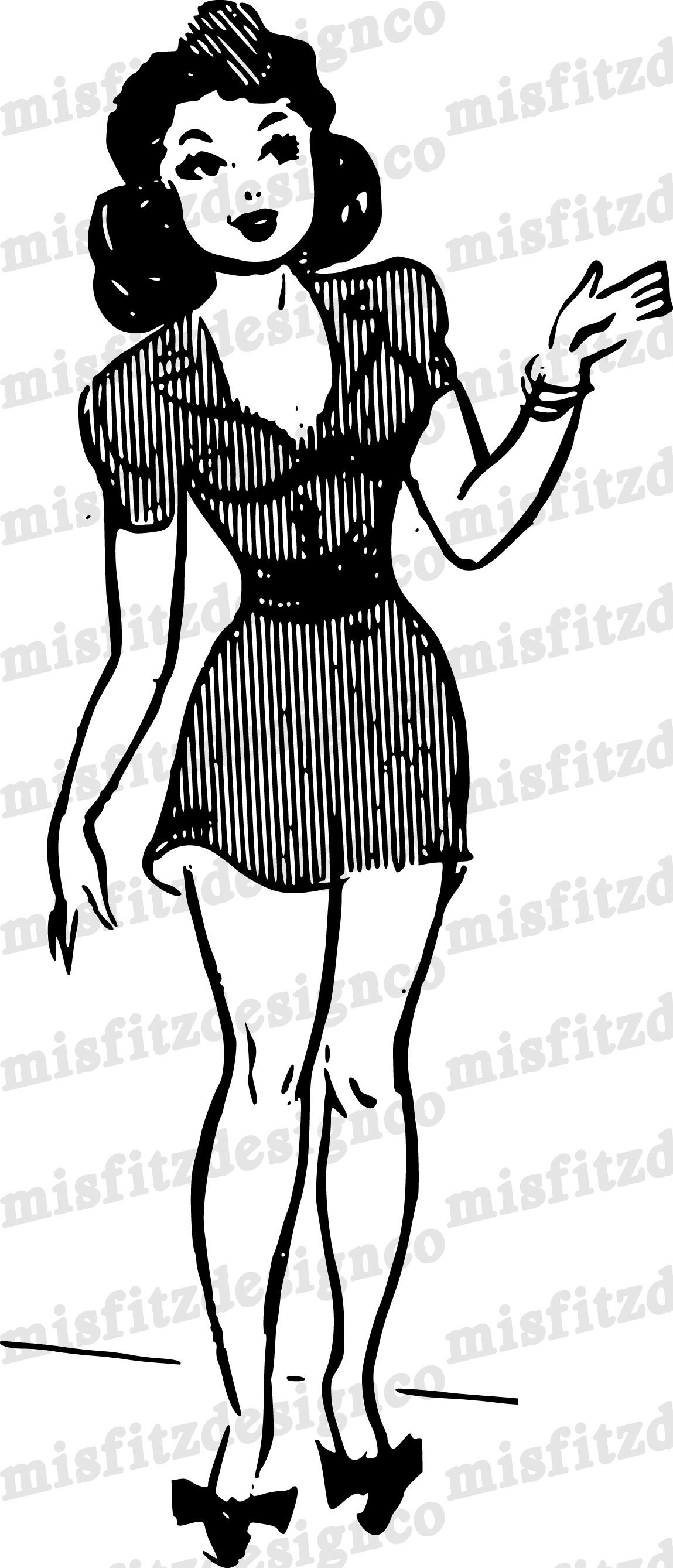 Vintage SVG Bundle beach Pinup / Pinup Girl Design / Retro / Pinup Art ...
