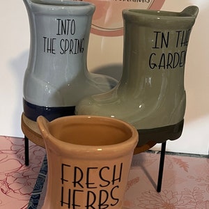 Mini Rain Boot Planter - Etsy