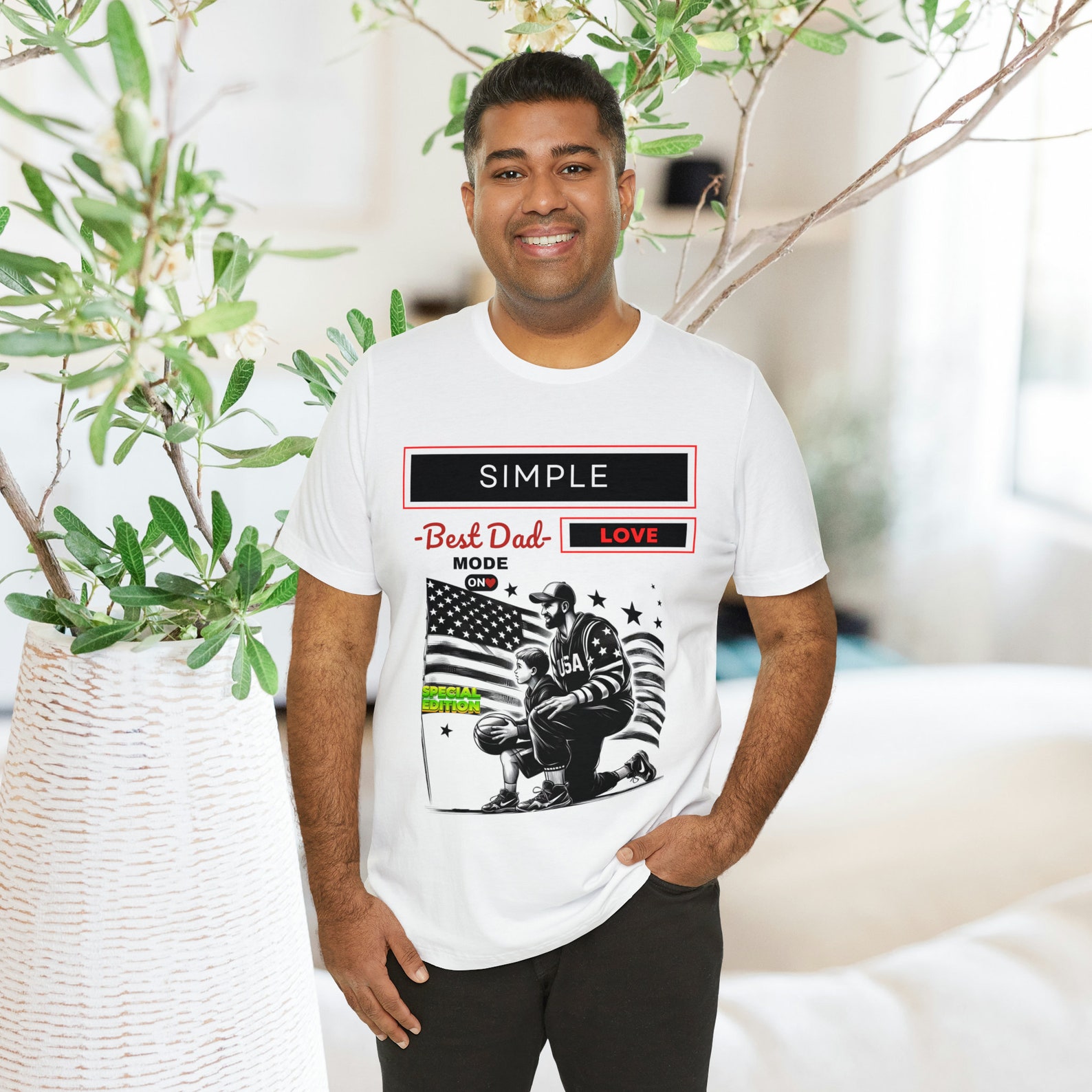 Unisex Best Dad Special Edition Jersey Short Sleeve Tee, Men Women T ...