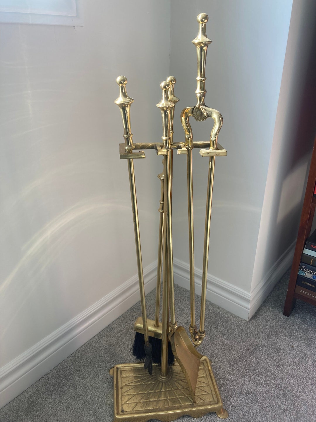 Brass Fireplace Tool Set - Etsy