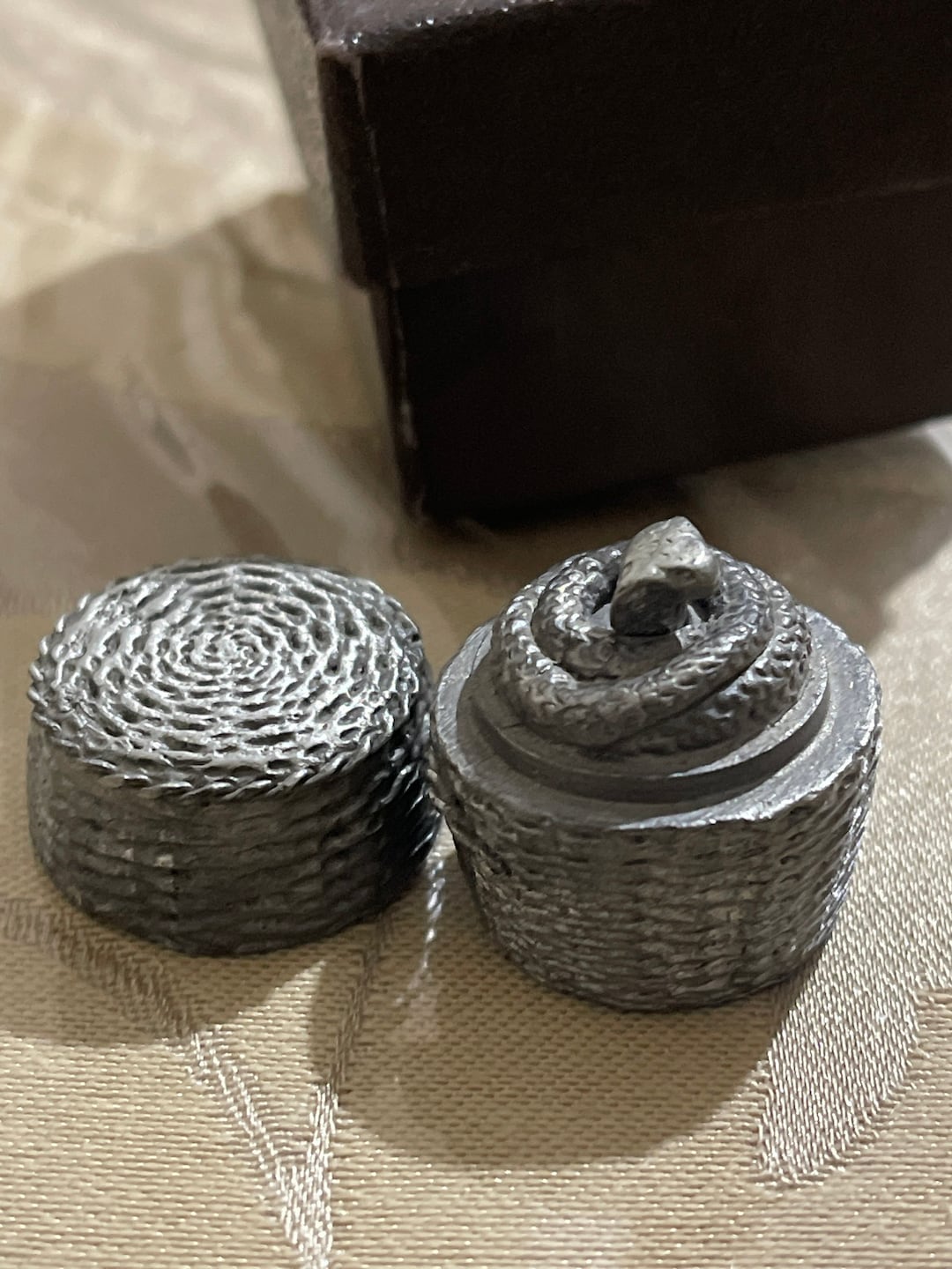 Thimble Collectors Club Pewter Snake Box Unique Lovely Collectible ...