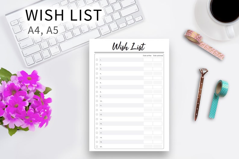 A4 A5 Printable Wish Planner Bucket List PDF Digital Wish Etsy a4-a5-printable-wish-planner-bucket-list-pdf-digital-wish-etsy