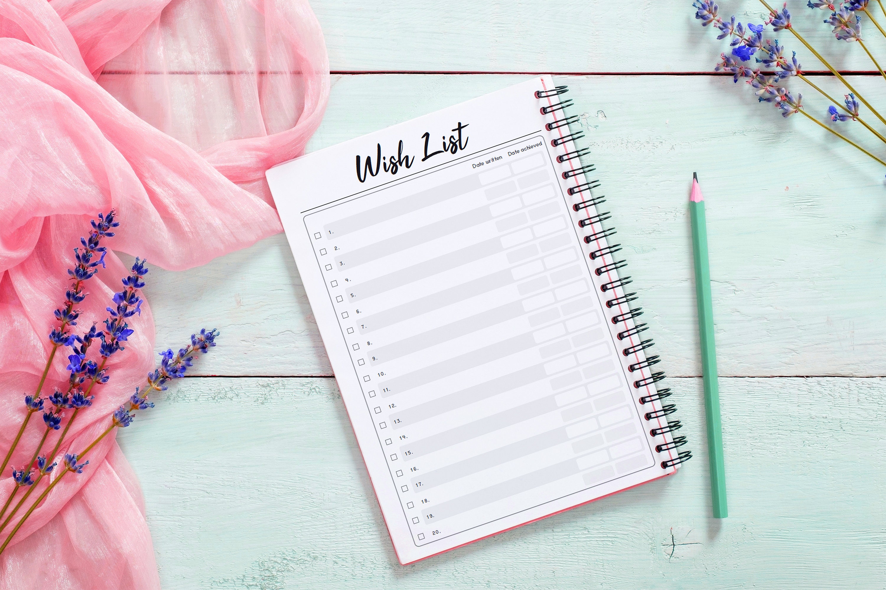 A4 A5 Printable Wish Planner Bucket List PDF Digital Wish Etsy A4 A5 Printable Wish Planner Bucket List PDF Digital Wish Etsy
