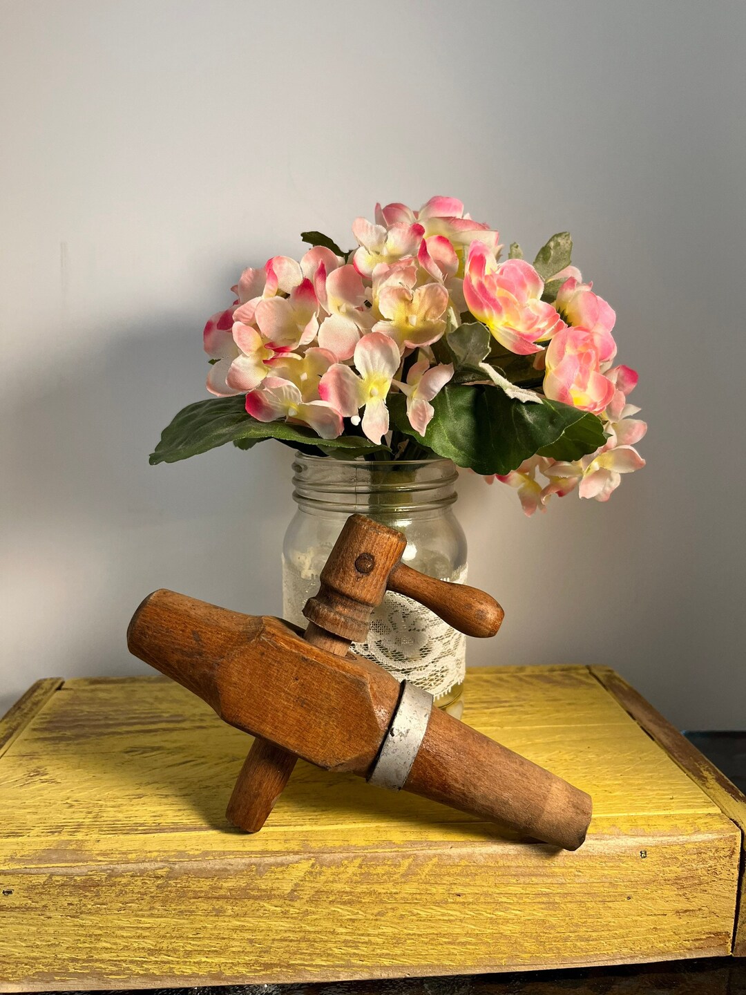 Vintage Wooden Barrel Spigot - Etsy