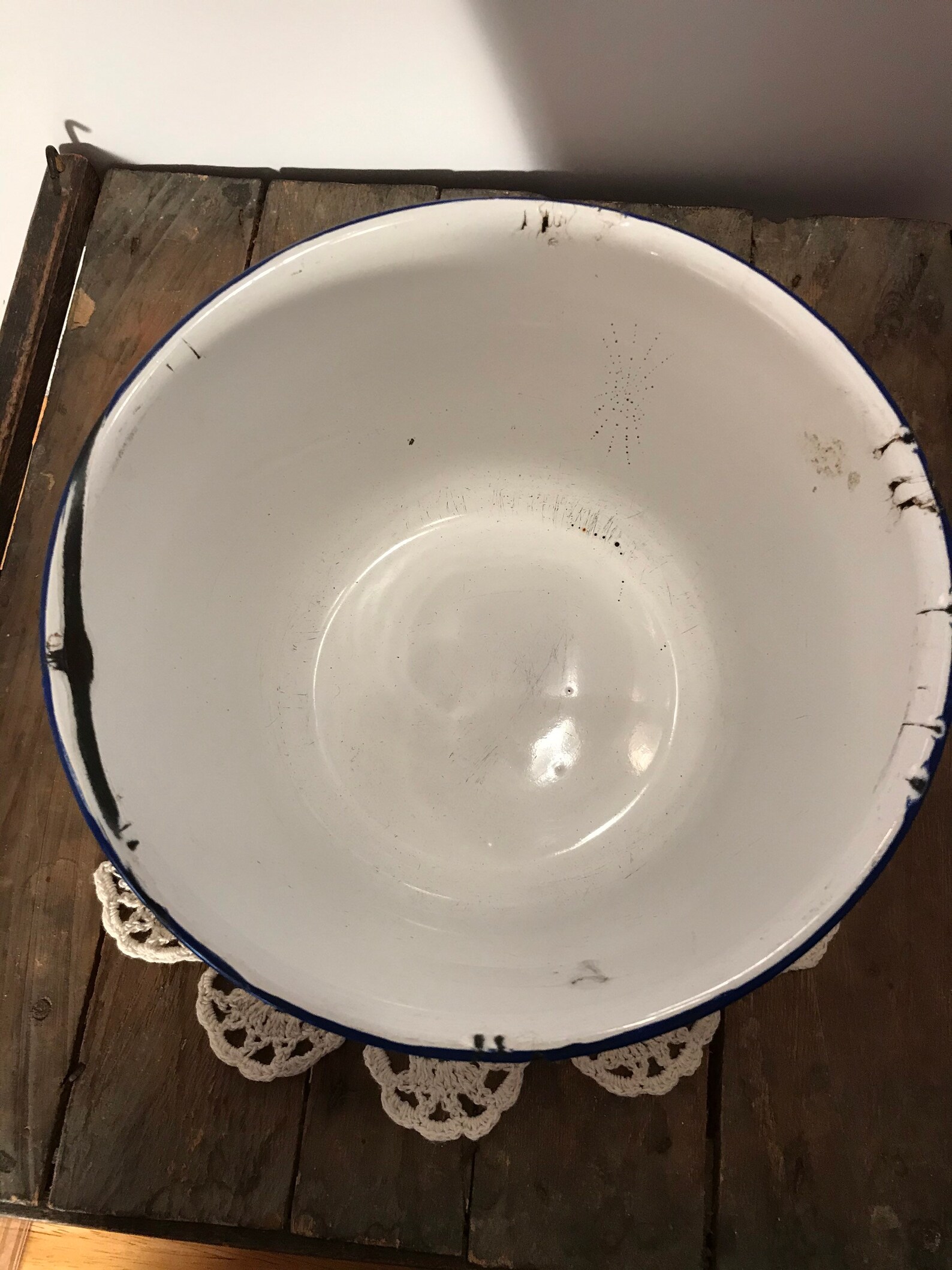 Vintage Enamel Floral Bowl - Etsy