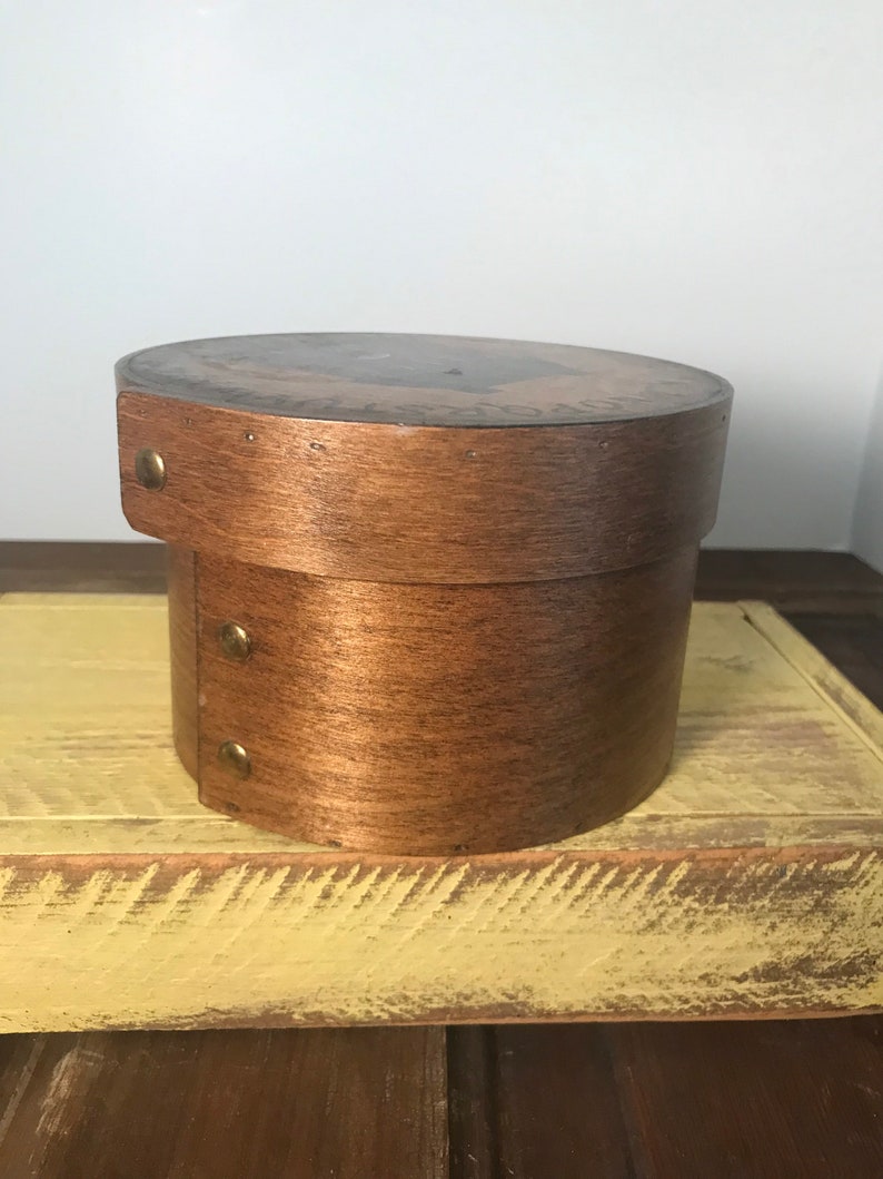 Round Wood Primitive Shaker Style Box Storage Box Decor - Etsy