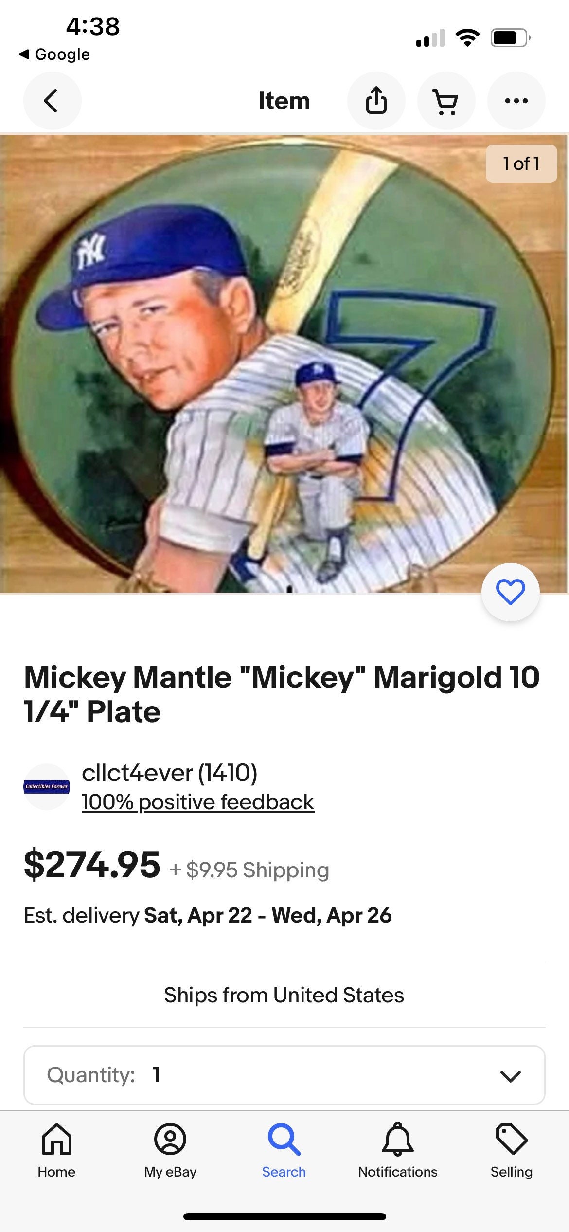 New York Yankees Mickey Mantle Plate Marigold Plate - Etsy