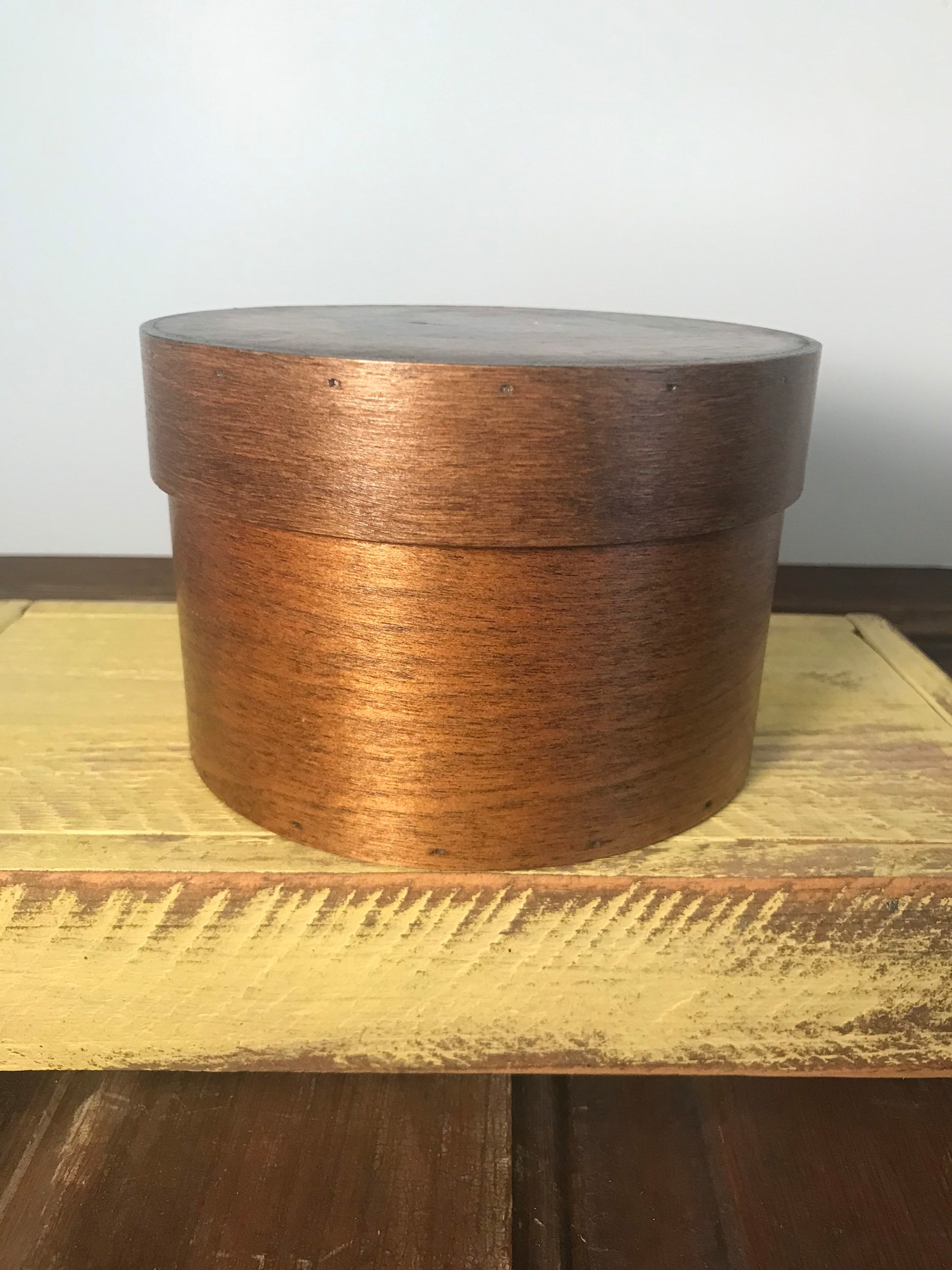 Round Wood Primitive Shaker Style Box Storage Box Decor - Etsy