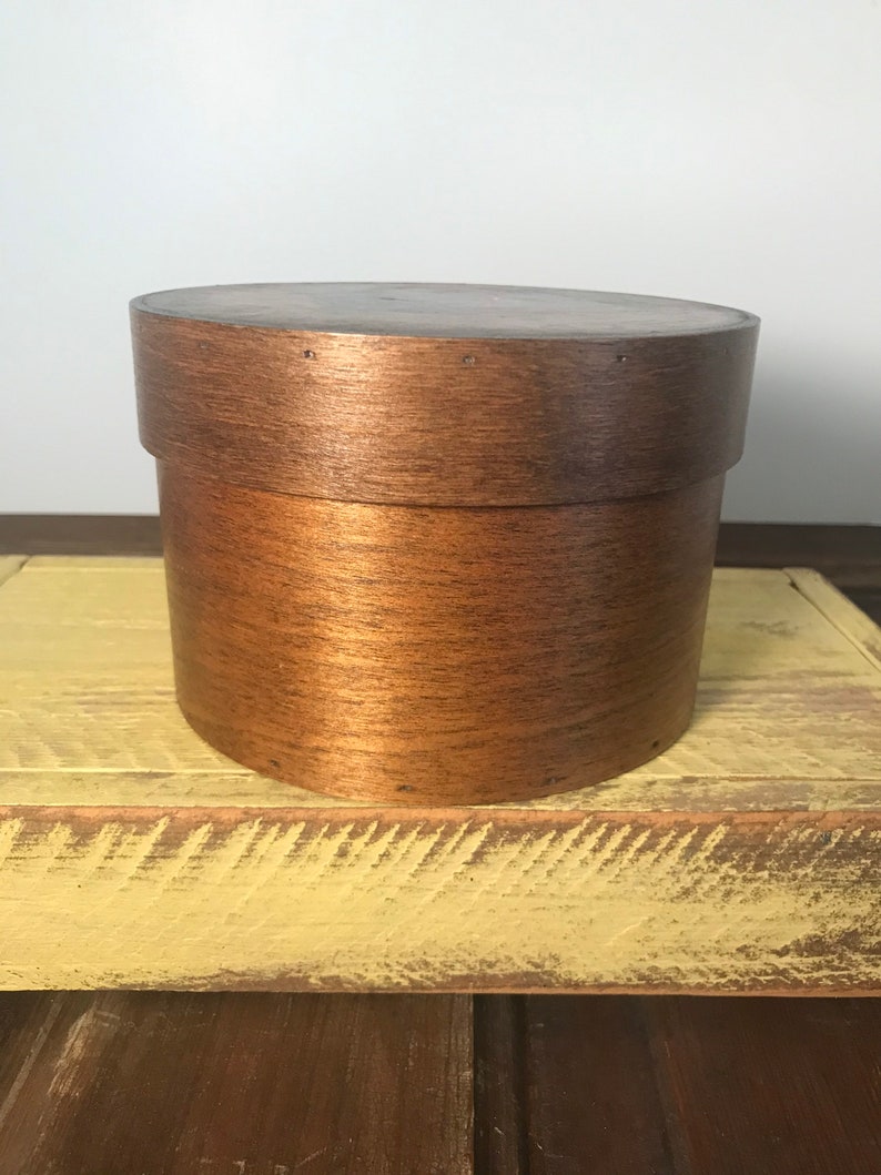 Round Wood Primitive Shaker Style Box Storage Box Decor - Etsy