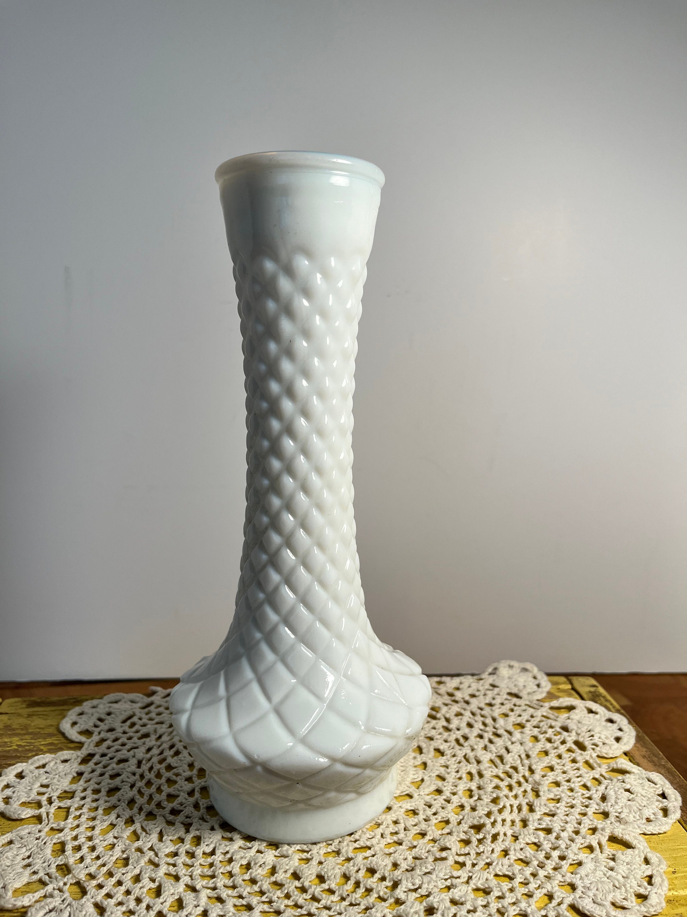 Randall Milk Glass Vase - Etsy