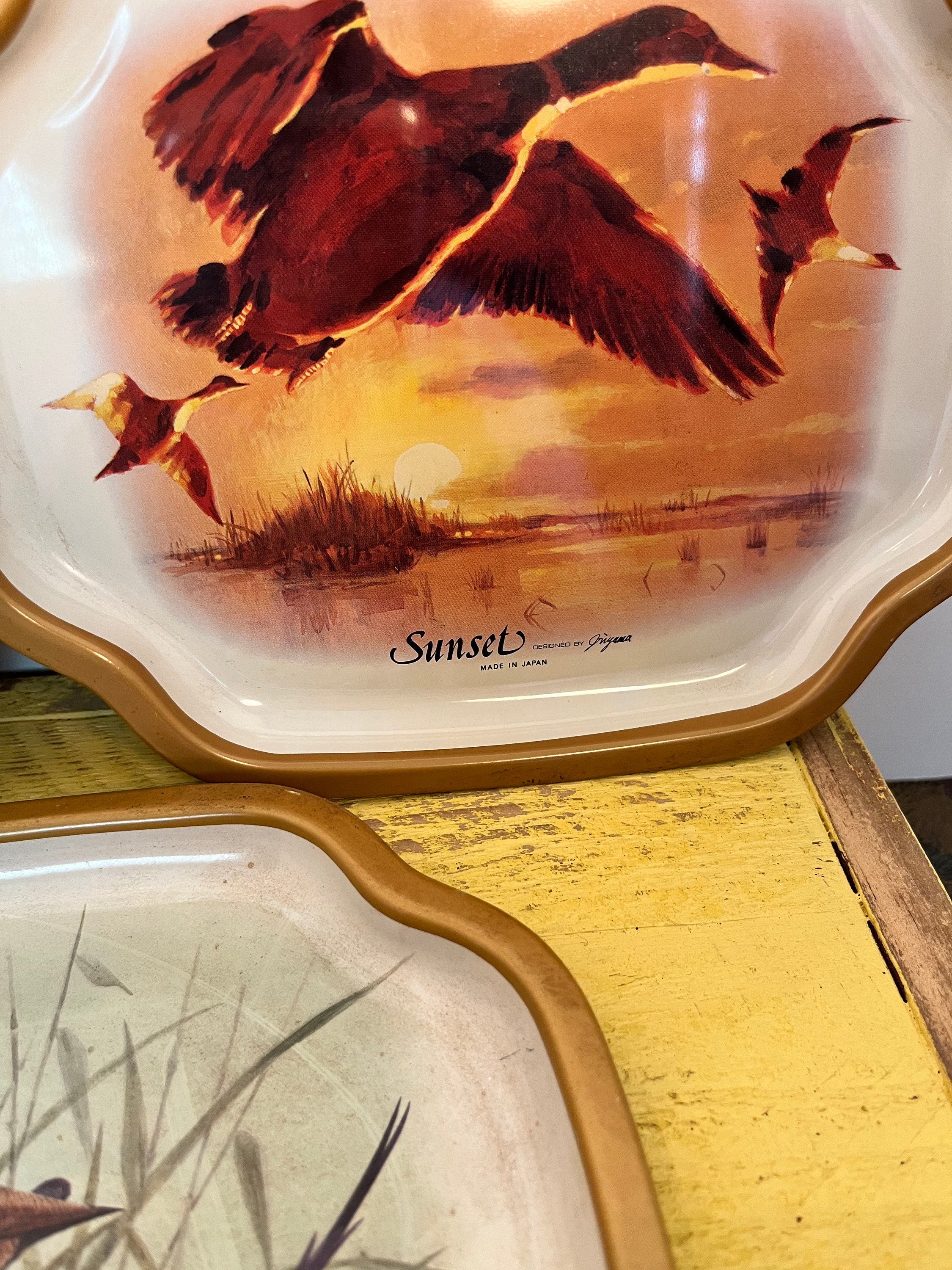 Vintage Metal Snack Trays Decor - Etsy