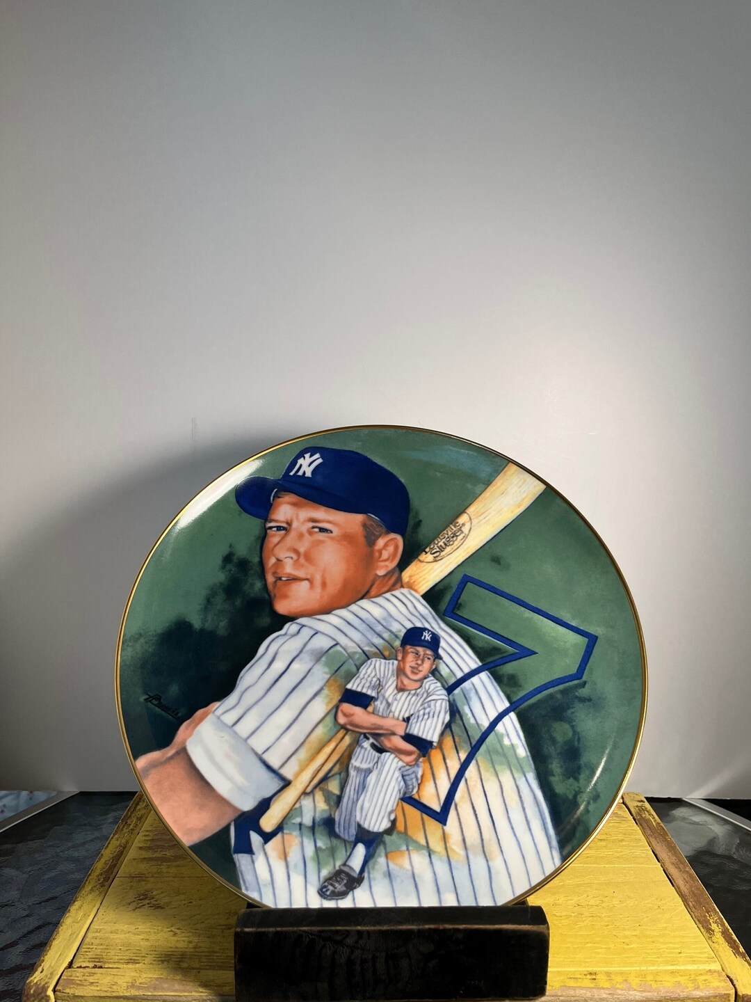 New York Yankees Mickey Mantle Plate Marigold Plate - Etsy