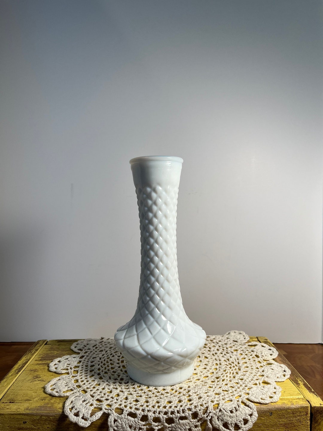 Randall Milk Glass Vase - Etsy