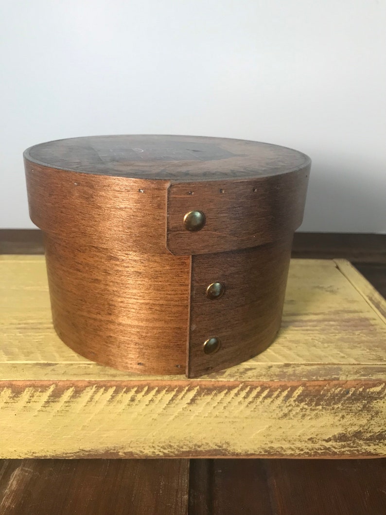 Round Wood Primitive Shaker Style Box Storage Box Decor - Etsy