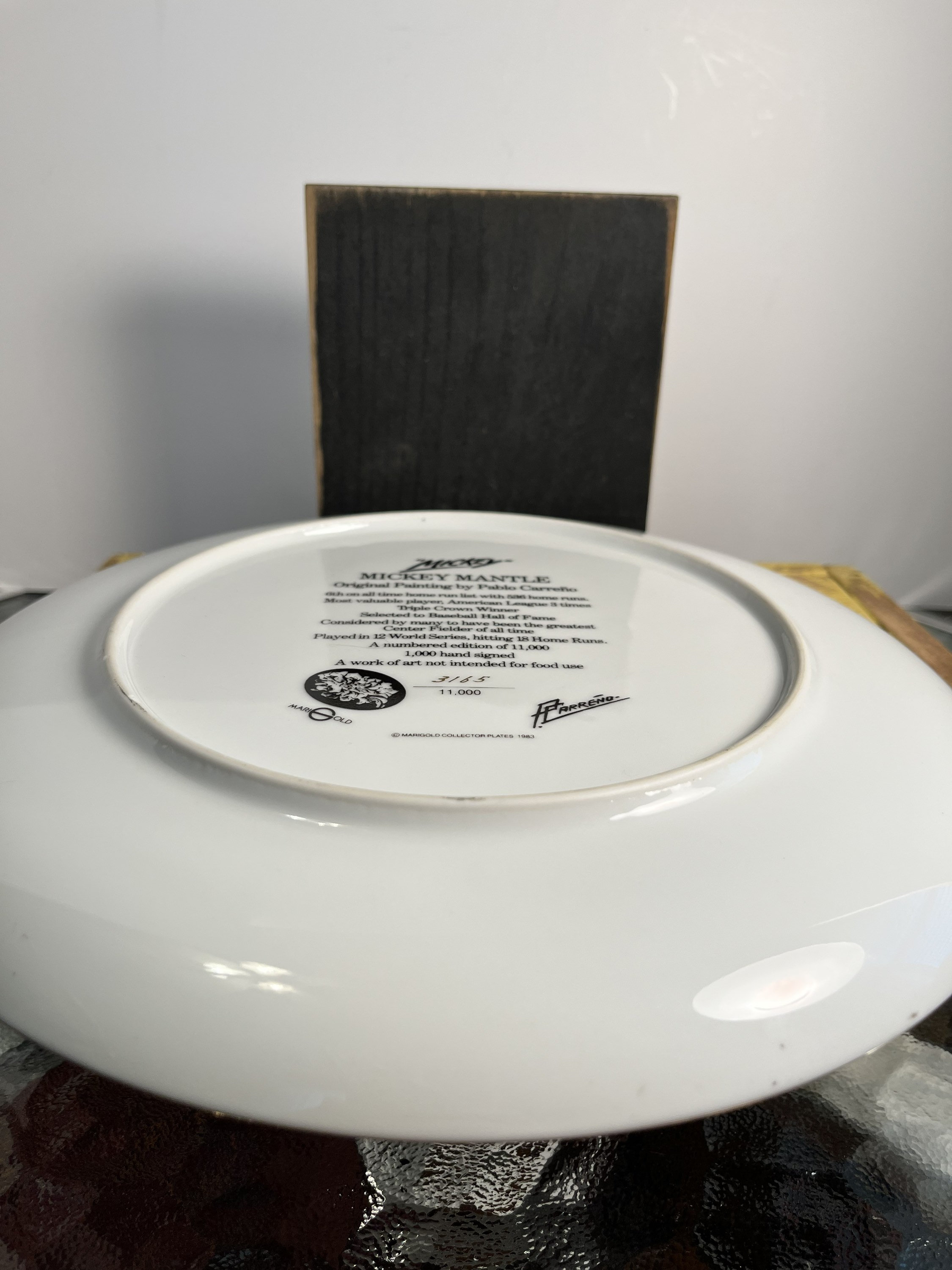 New York Yankees Mickey Mantle Plate Marigold Plate - Etsy